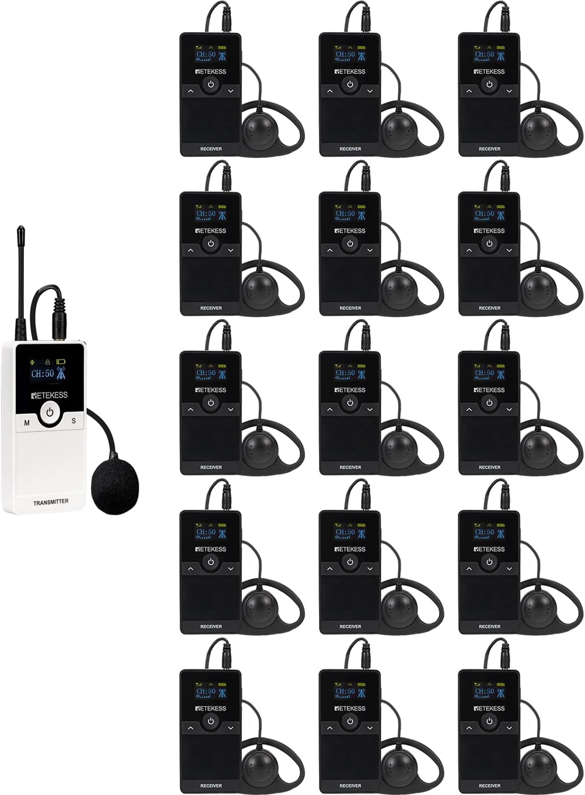 Amazon.com: Retekess TT116 Wireless Tour Guide System, Plant Tour ...