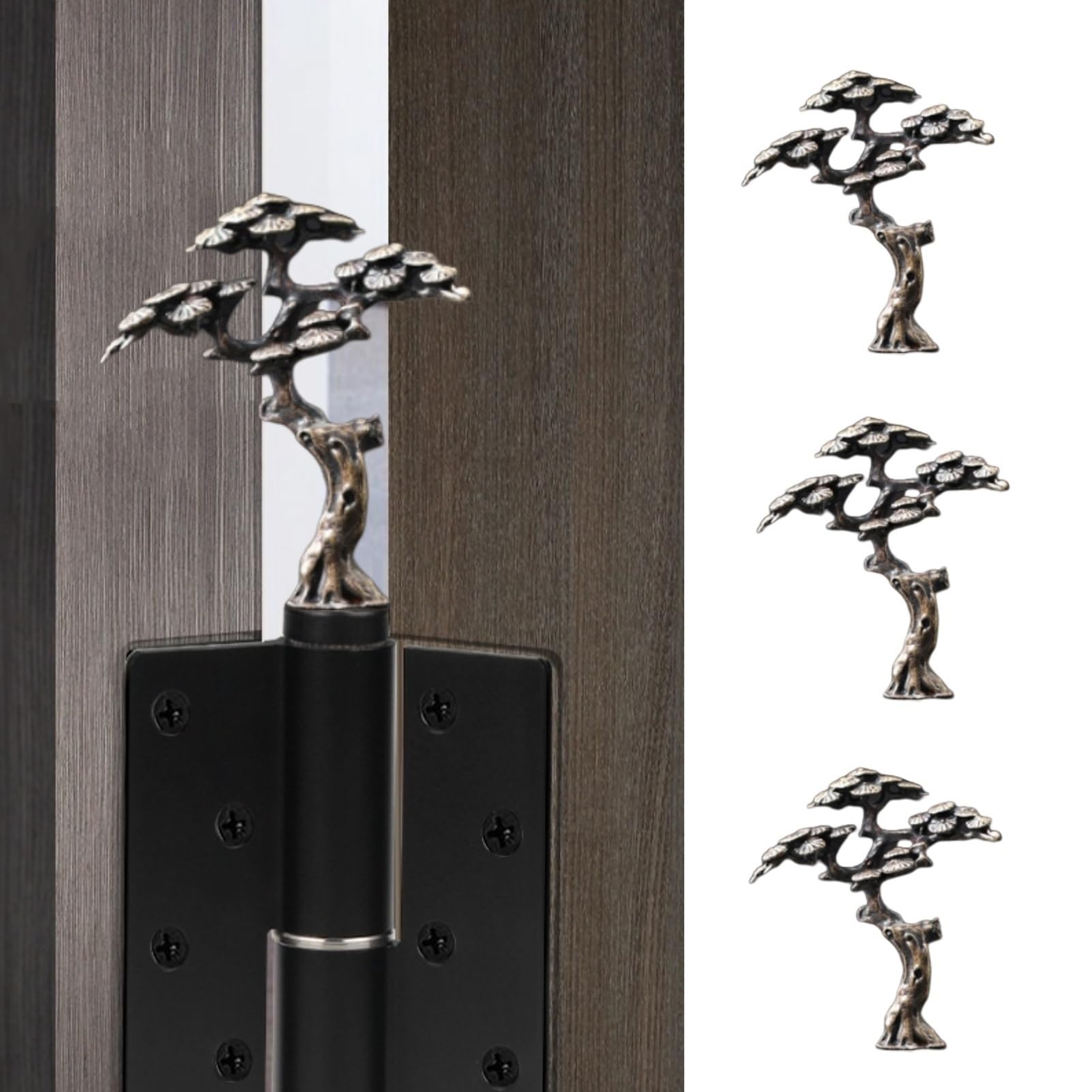 Amazon.com: Niuwiwyi Metal Pine Hinge Heads Decorative Topper Set of 3 ...