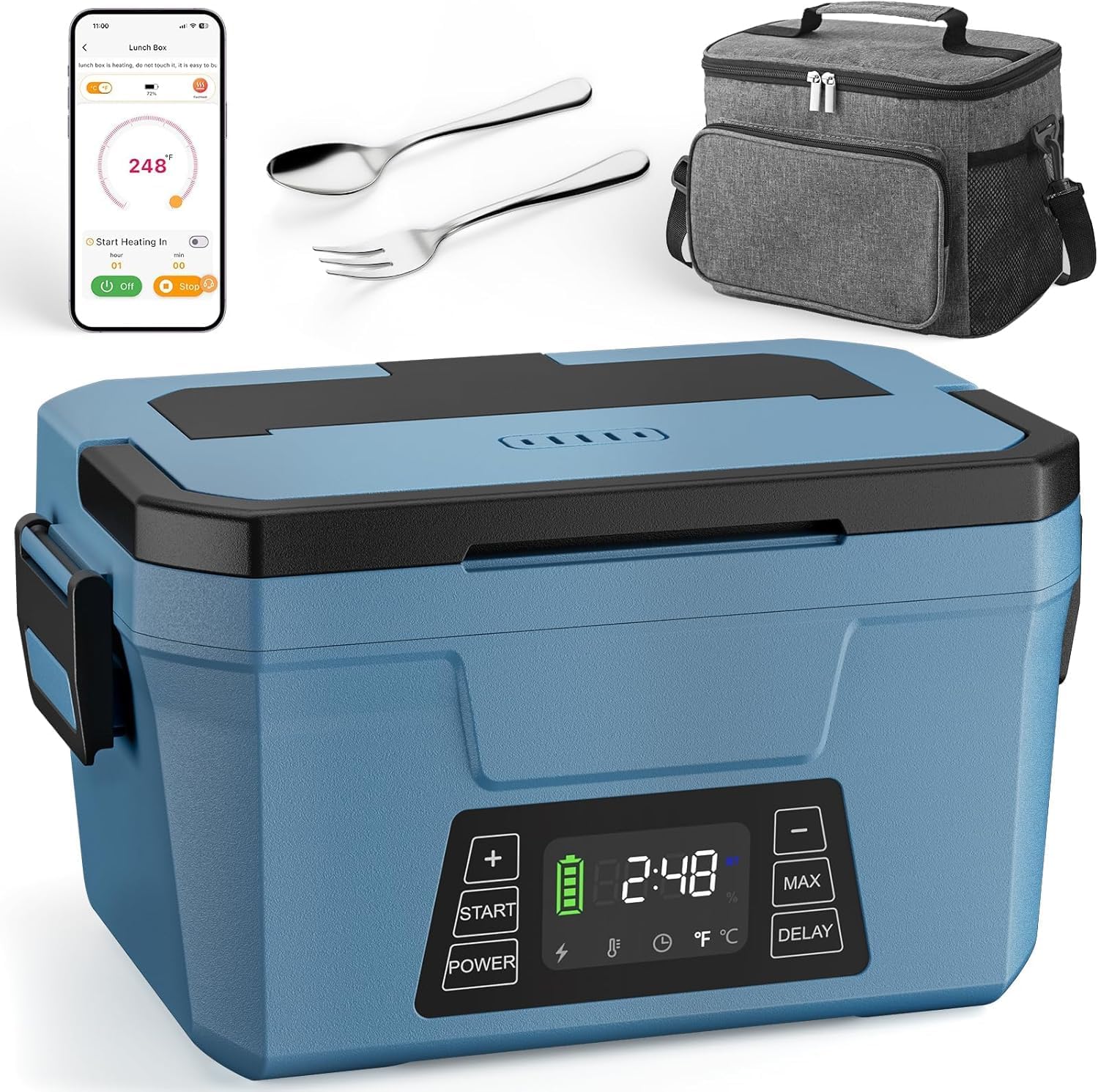 Amazon.com: WisaKey Cordless Electric Lunch Box for Adults, APP Control ...