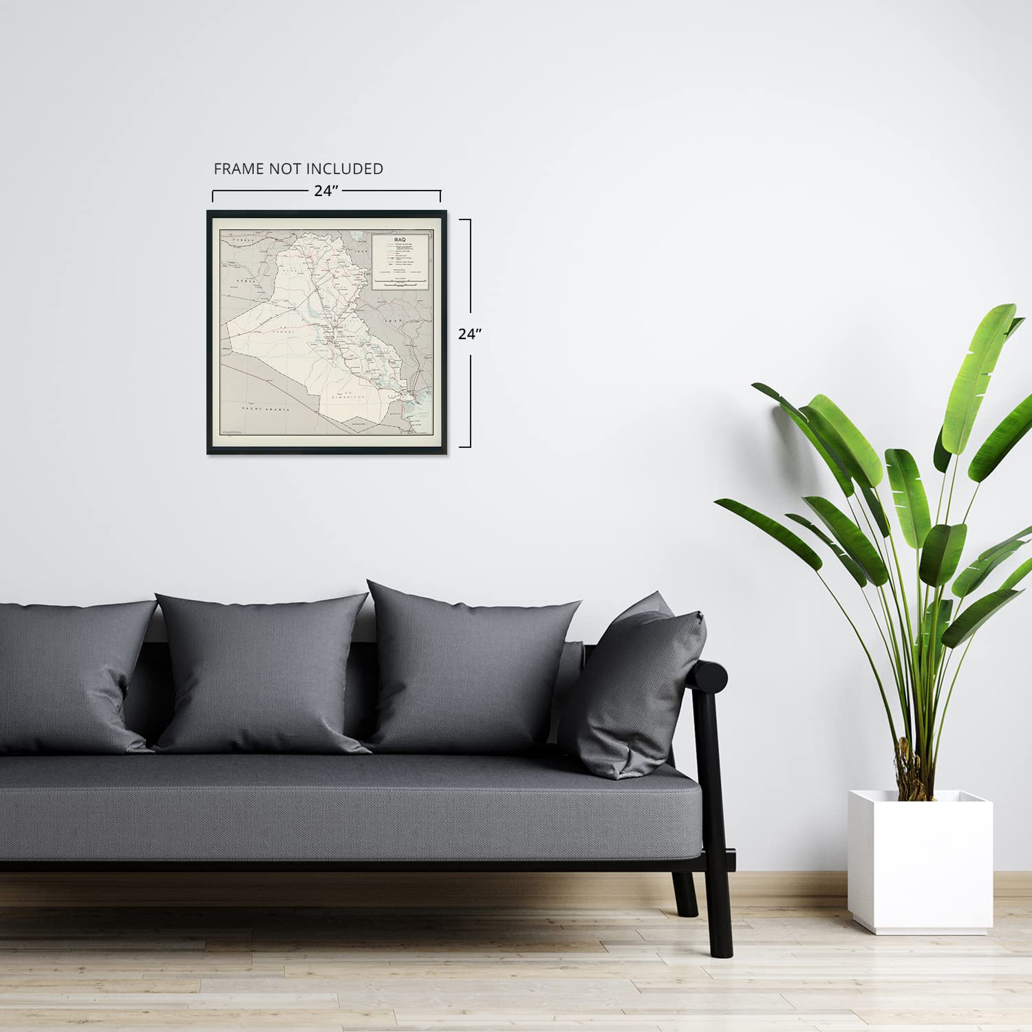 Snapklik.com : Vintage 1967 Iraq Map Poster - 24x24 Inch Vintage Map Of ...