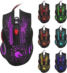 Amazon.com: 5500 DPI Wired Gaming Mouse Optical USB Engineering Design ...