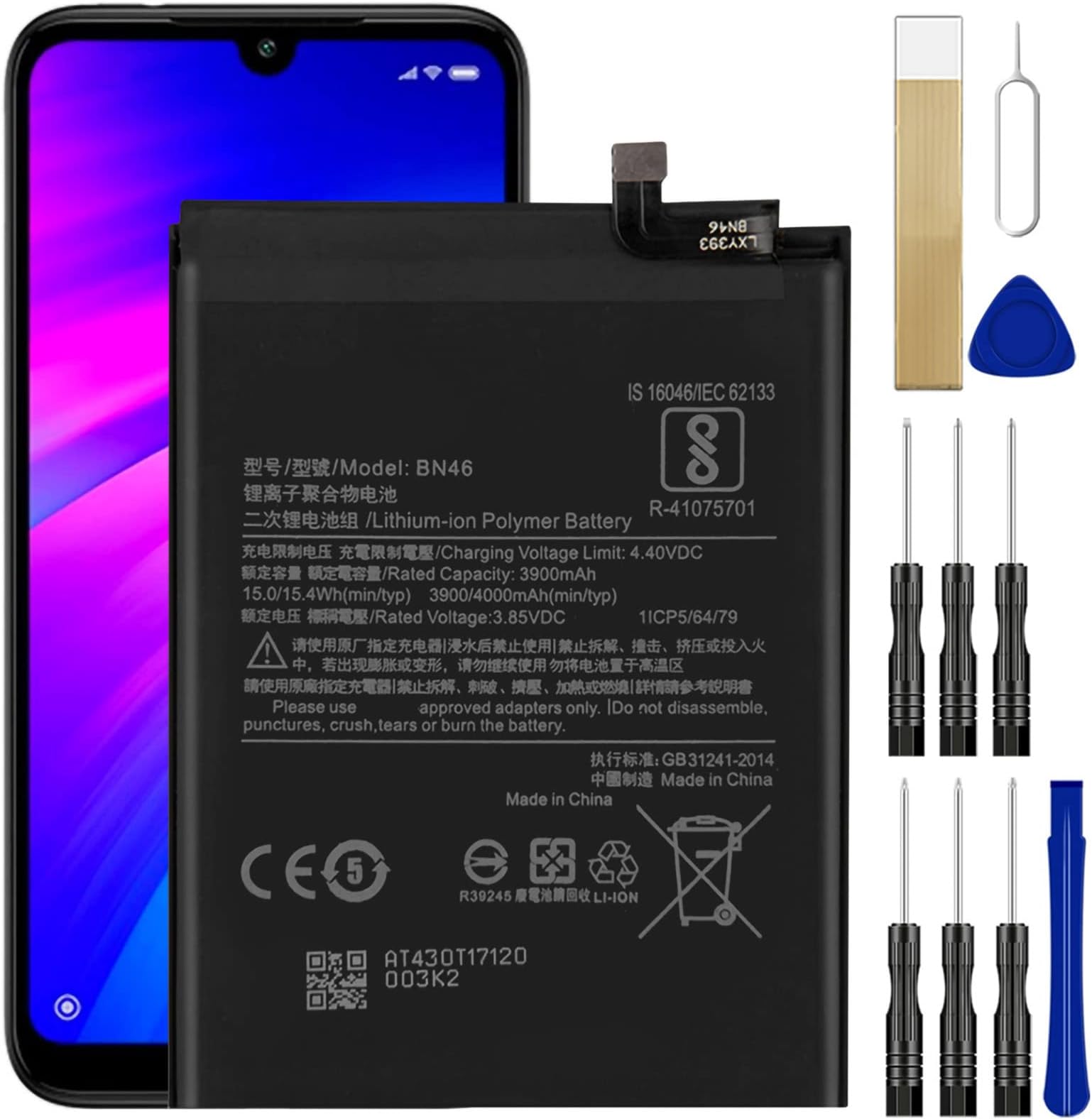 Amazon.com: WUHAO BN48 Battery Upgraded for Xiaomi Redmi Note 6 Pro ...