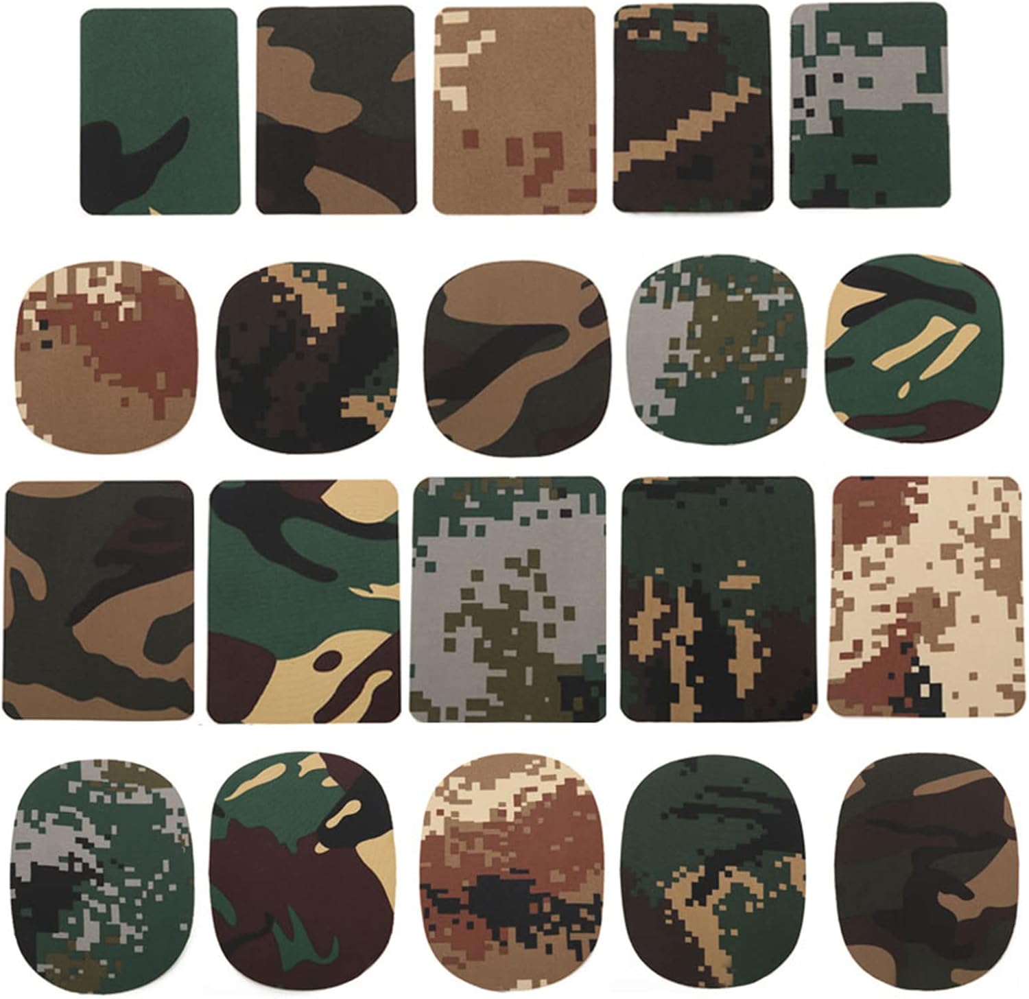 Amazon.com: 20PCS Camouflage Iron On Patches Applique Repair Patches ...