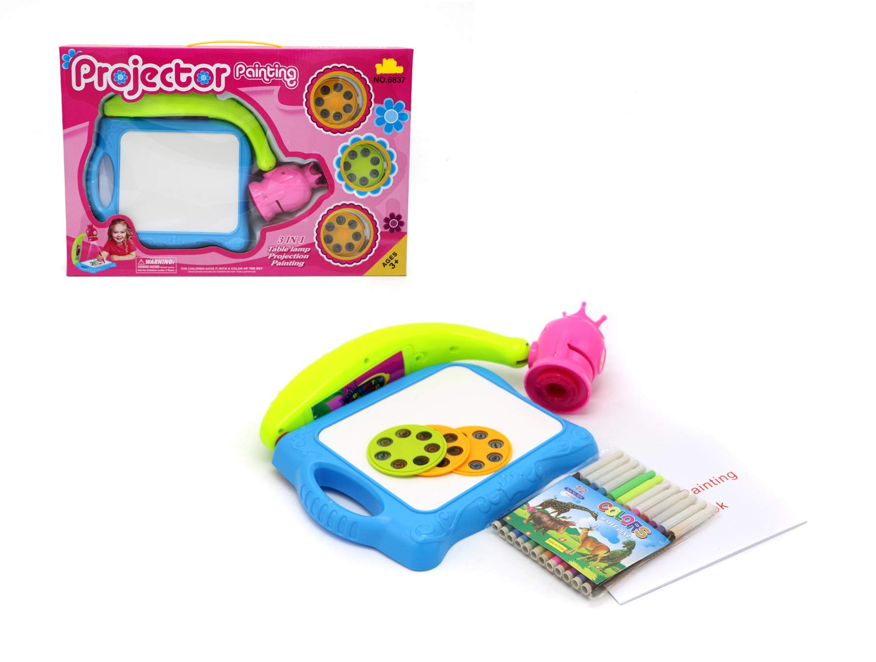 Buy Toyzabo Kids Art Set Projector Smart Tracing Drawing Kit Light ...