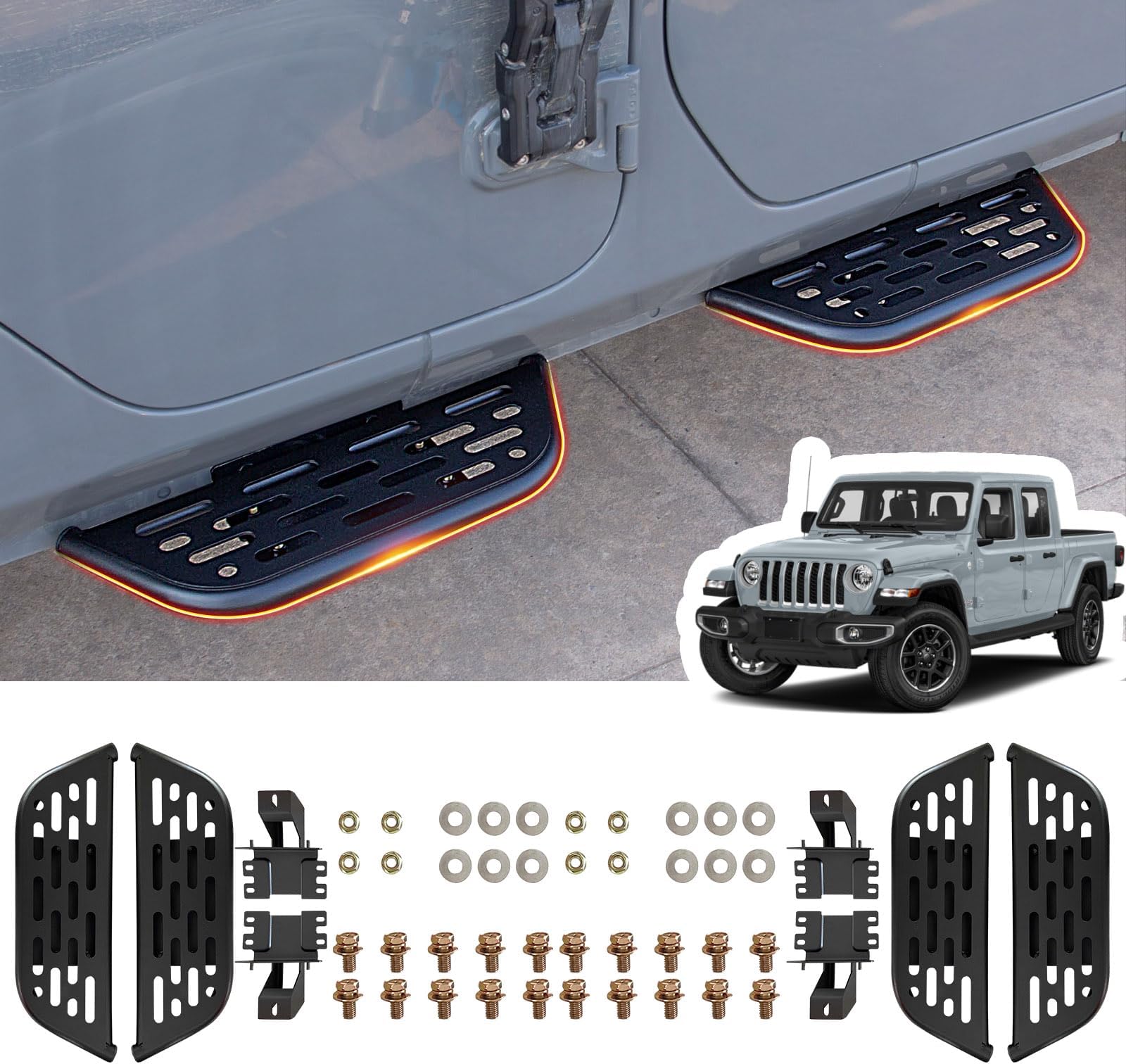 Amazon.com: SZYANG Side Steps Compatible with 2020-2023 Jeep Gladiator ...