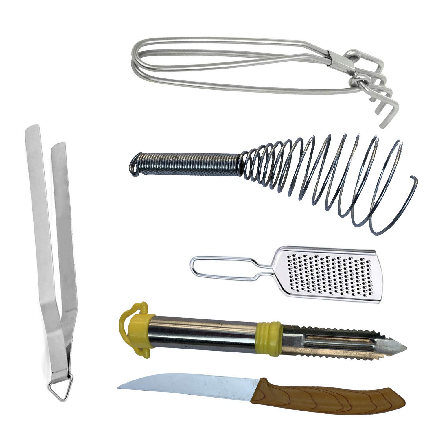 Buy Arazrn Set of Essential 6 Kitchen Tools - Chimta, Tong (Pakad), Egg ...