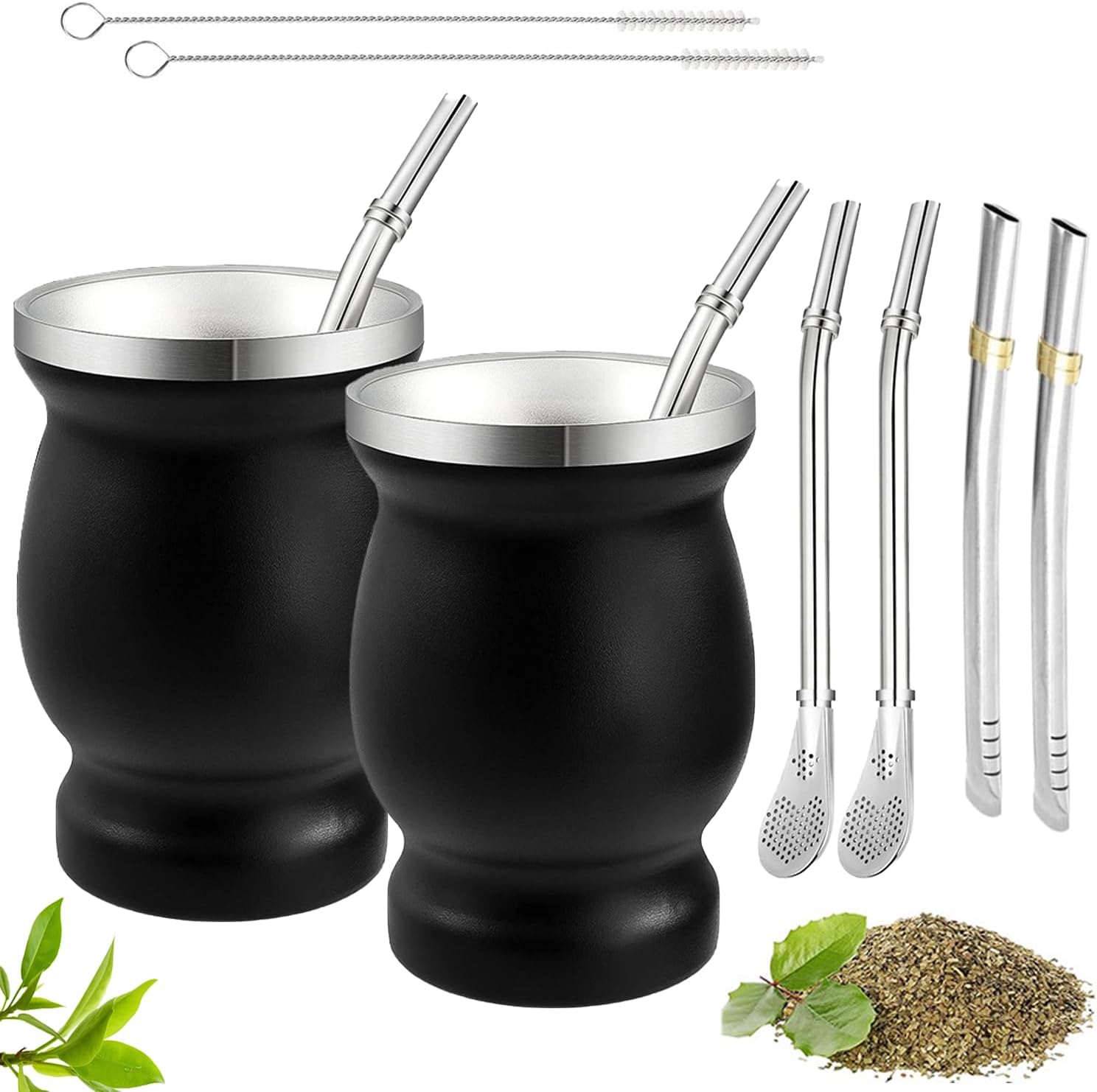 POGEPE Tazas para Mate Argentino, 2 Piezas Matera para Yerba Mate de ...