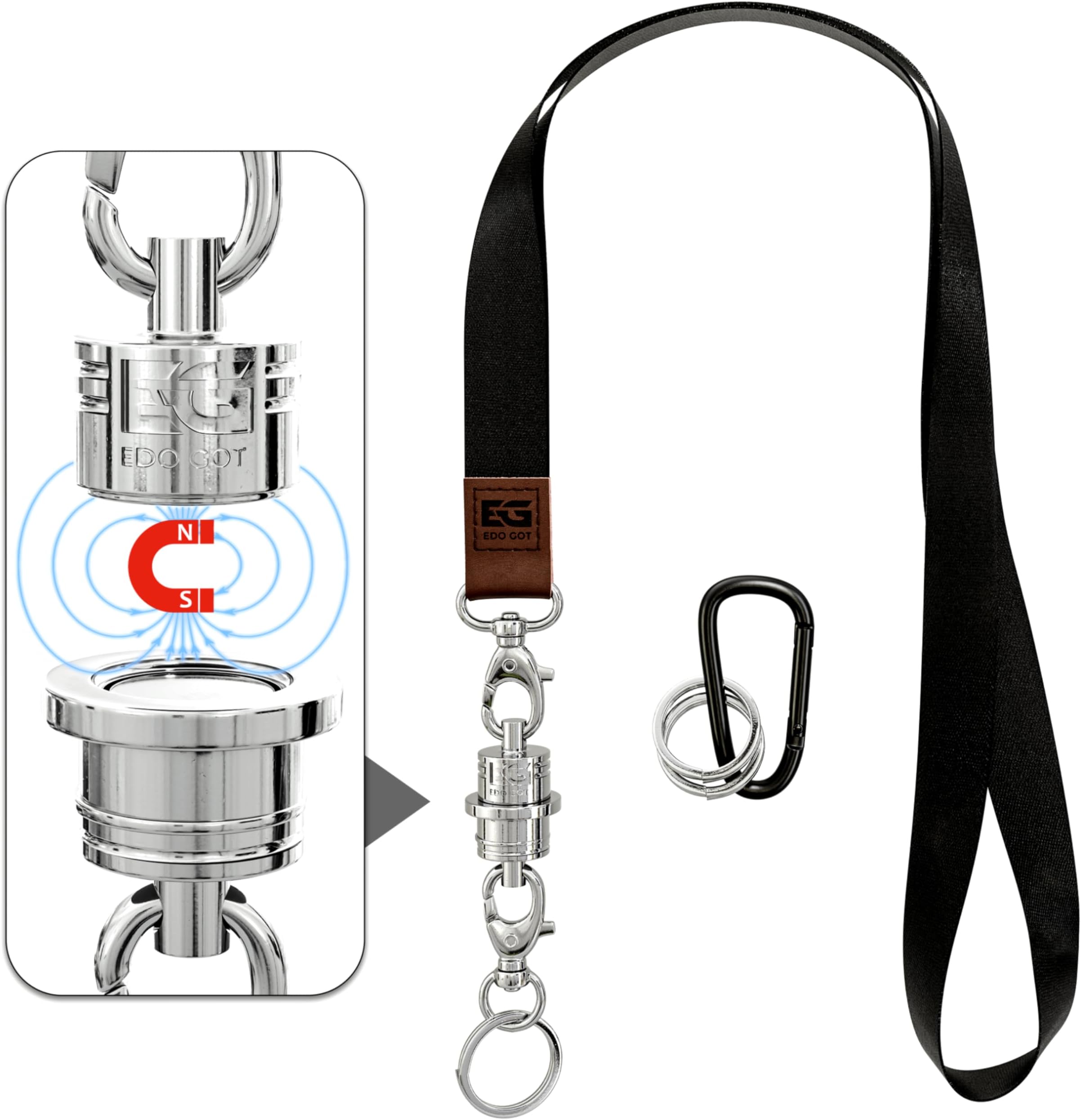Amazon.com: EDO GOT Magnetic Keychain Quick Release with Lanyard for ...