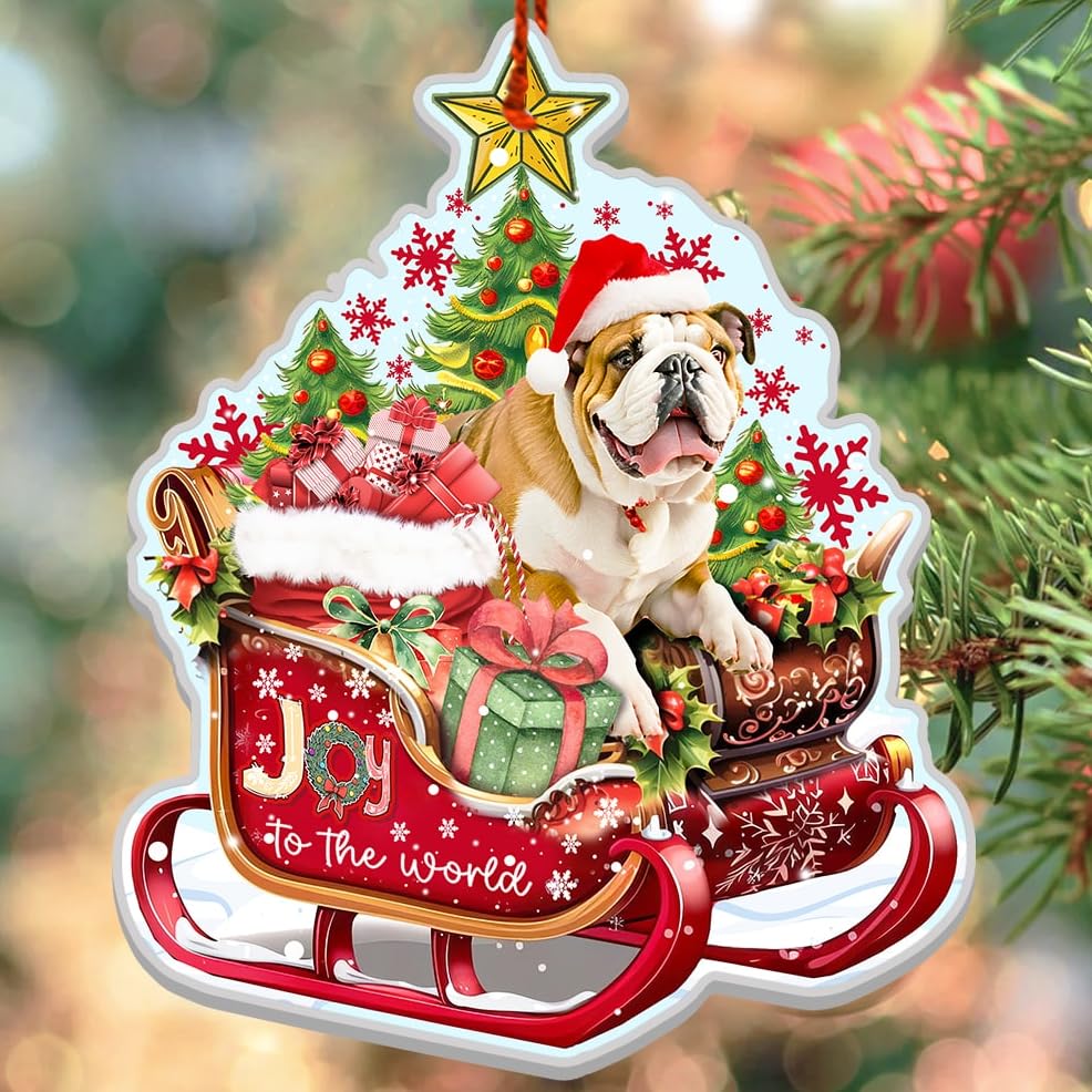 Amazon.com: English Bulldog Christmas Ornament - Ornaments for English ...