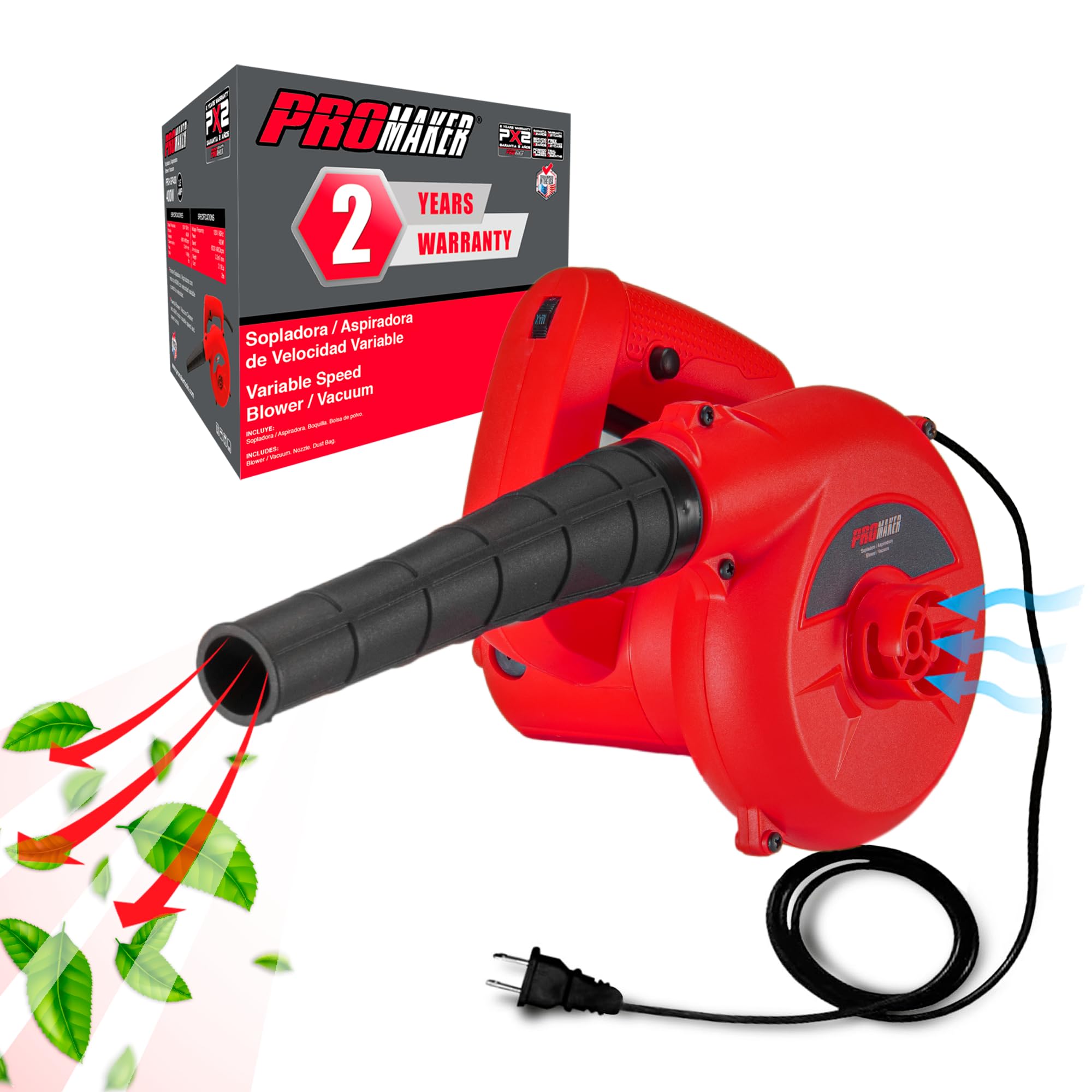Amazon.com: PROMAKER Mini Leaf Blower, Corded Small Handheld Blower ...