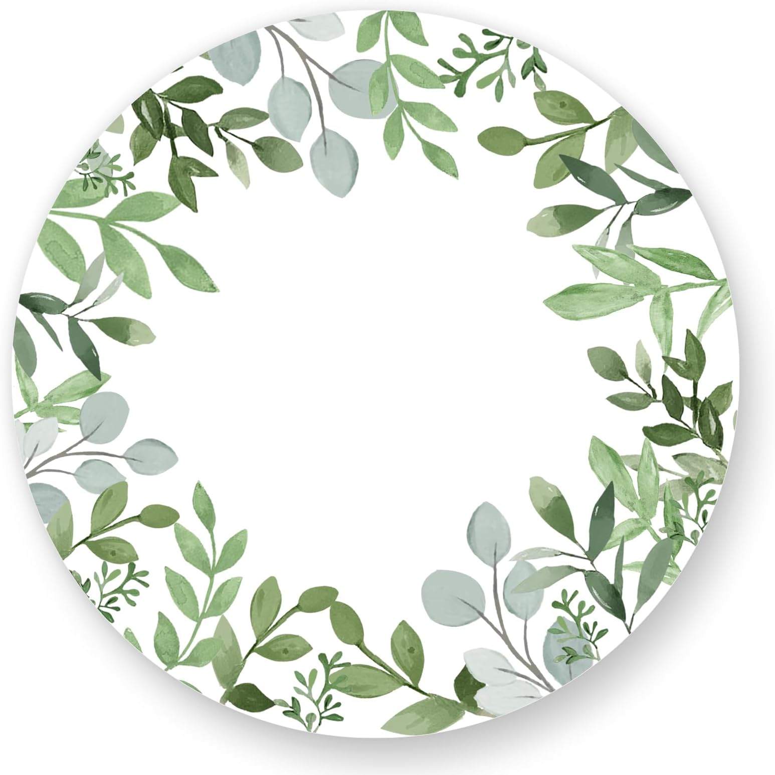 Amazon.com: Zhehao 100 Pack Round Eucalyptus Leaves Paper Placemats 12 ...