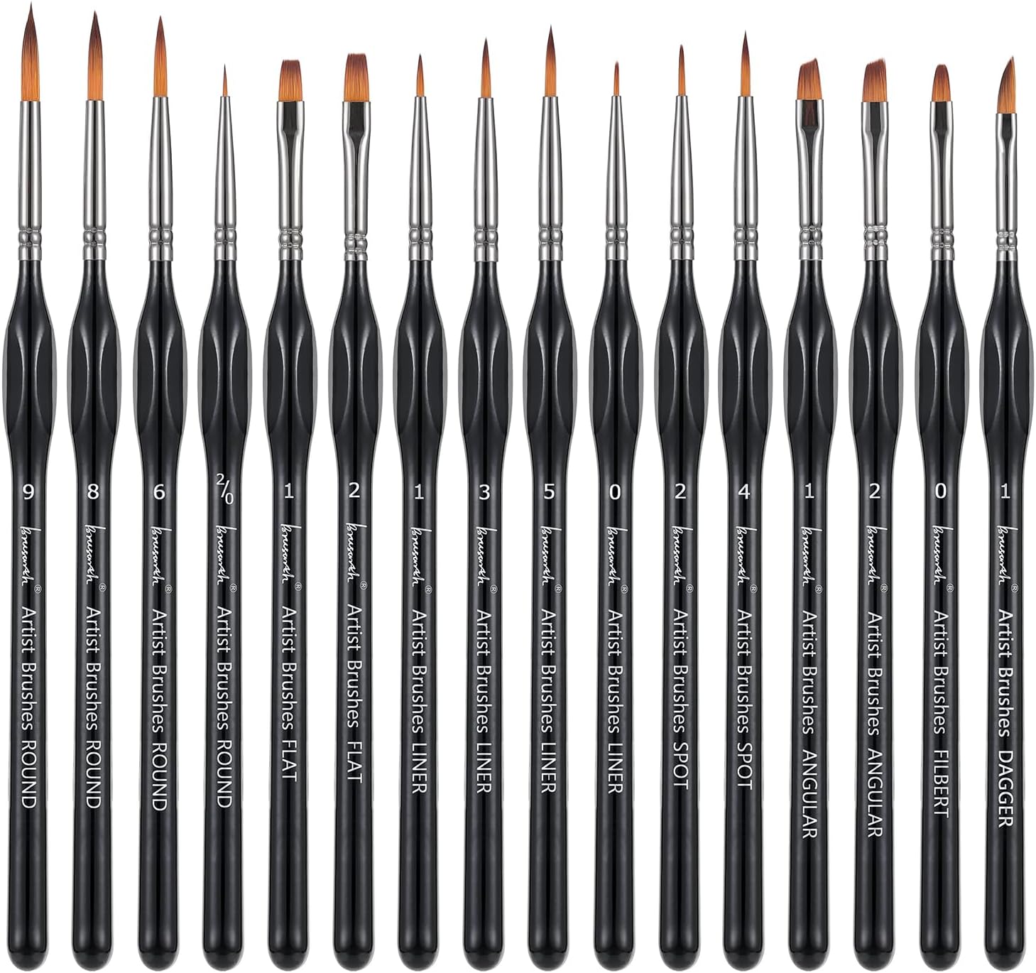 Amazon.com: Miniature Detail Paint Brushes, 15Pcs Assorted Size Thin ...