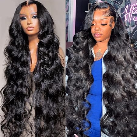 Amazon.com : MsSunlight 13x4 HD Lace Front Wig Human Hair 180% Density ...