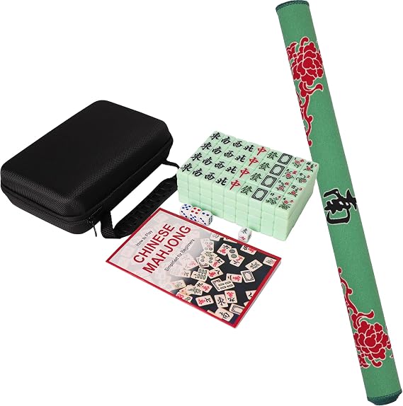 Amazon.com: Travel Mini Mahjong Set, Chinese Mahjong Tiles Set with 144 ...