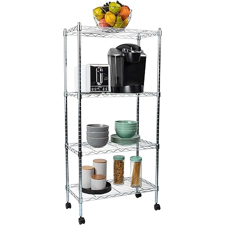 Amazon.com: Mind Reader Alloy Collection, Adjustable 4-Tier Industrial ...