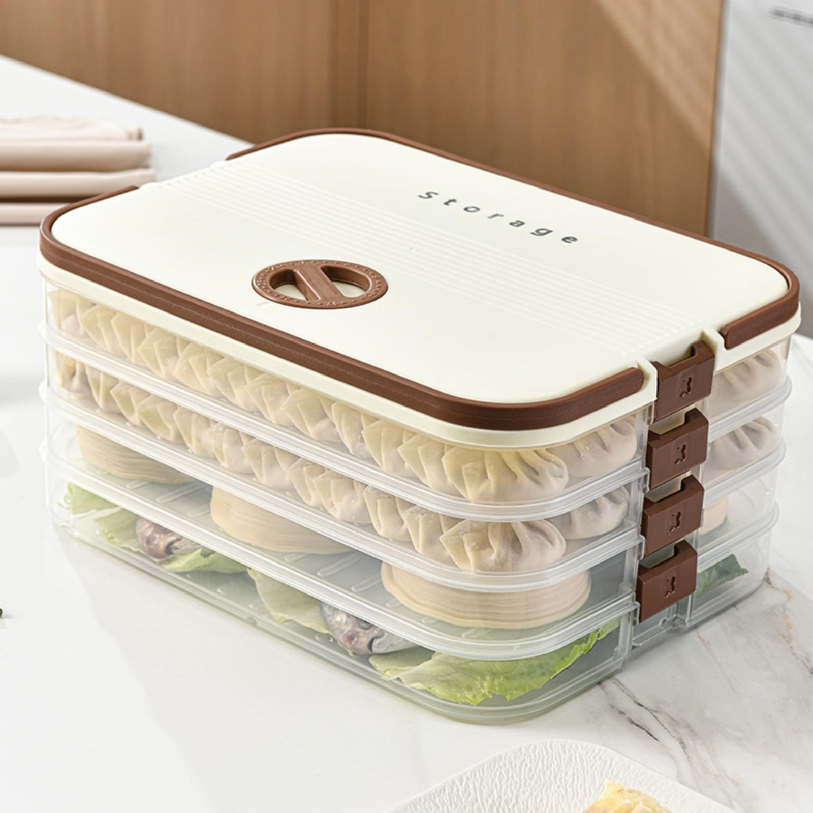 Amazon.com: BESTonZON Dumpling Storage Box, Food Storage Containers ...