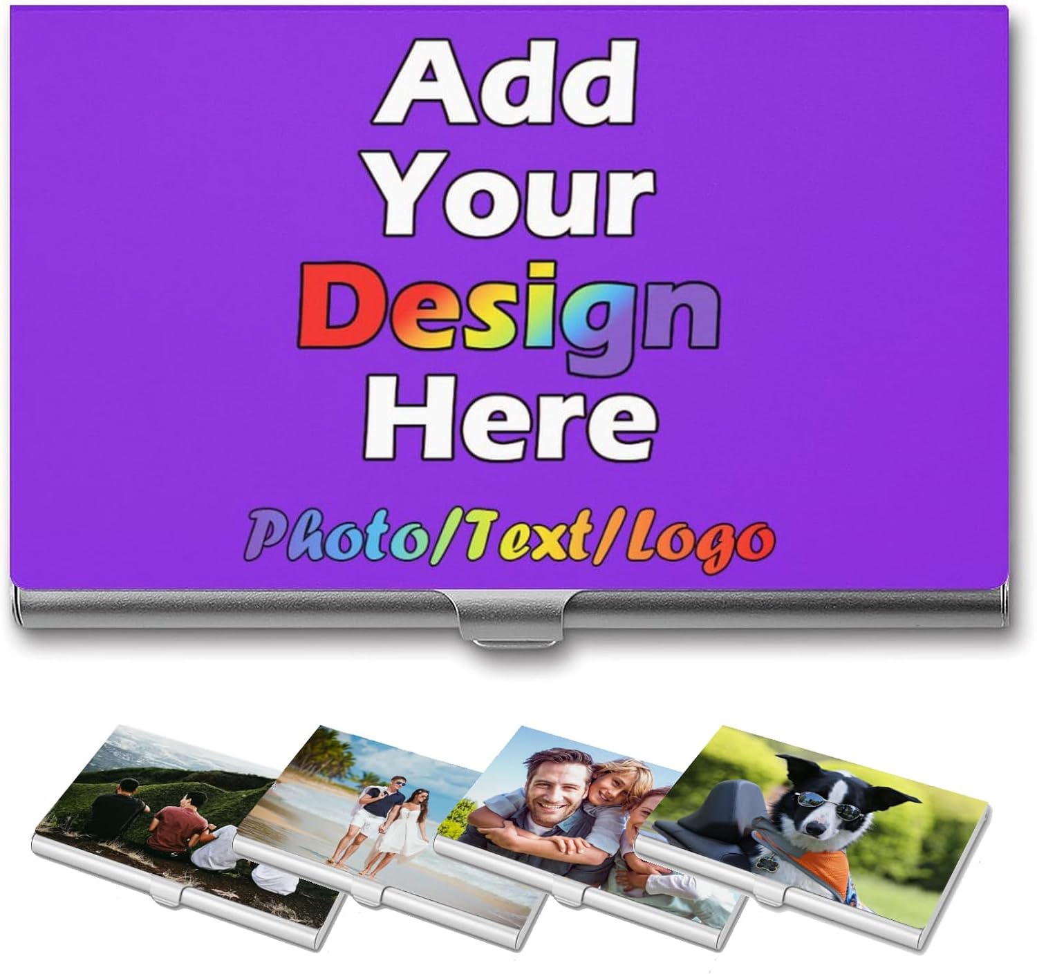 Amazon.com: VPALSIEF Customized Aluminum Business Card Case, Upload ...