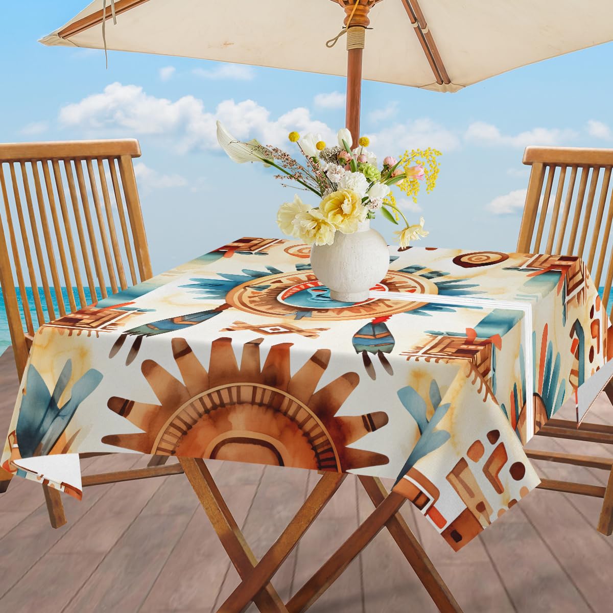 Outdoor Square Tablecloths Ruvanti Table Cloth 60X144 Inch 12 14 Seats