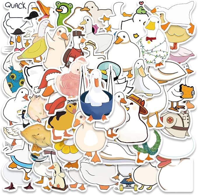 Amazon.com: Cute Duck Stickers, Funny Cartoon Duck Stickers for Kids ...
