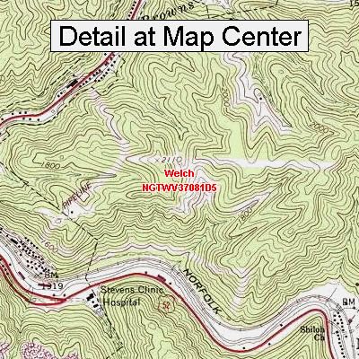 Amazon.com : USGS Topographic Quadrangle Map - Welch, West Virginia ...