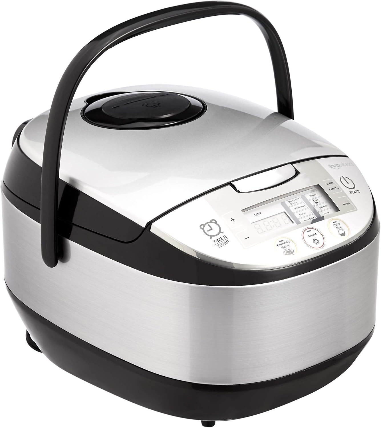 Amazon.com: AmazonBasics Multi-Functional Rice Cooker - 10-Cup Uncooked ...