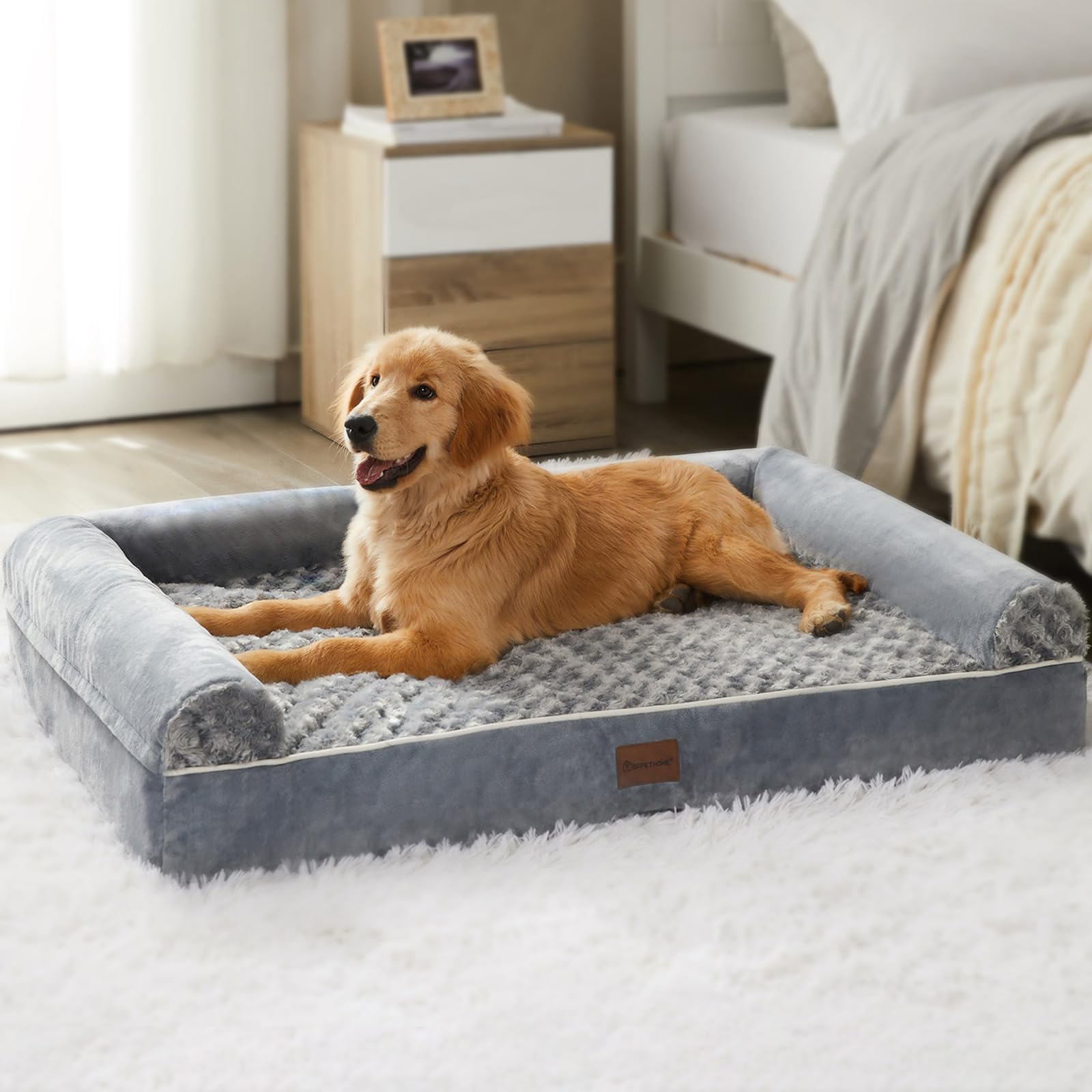Amazon.com : EHEYCIGA Memory Foam Dog Beds for Medium Dogs, Orthopedic ...