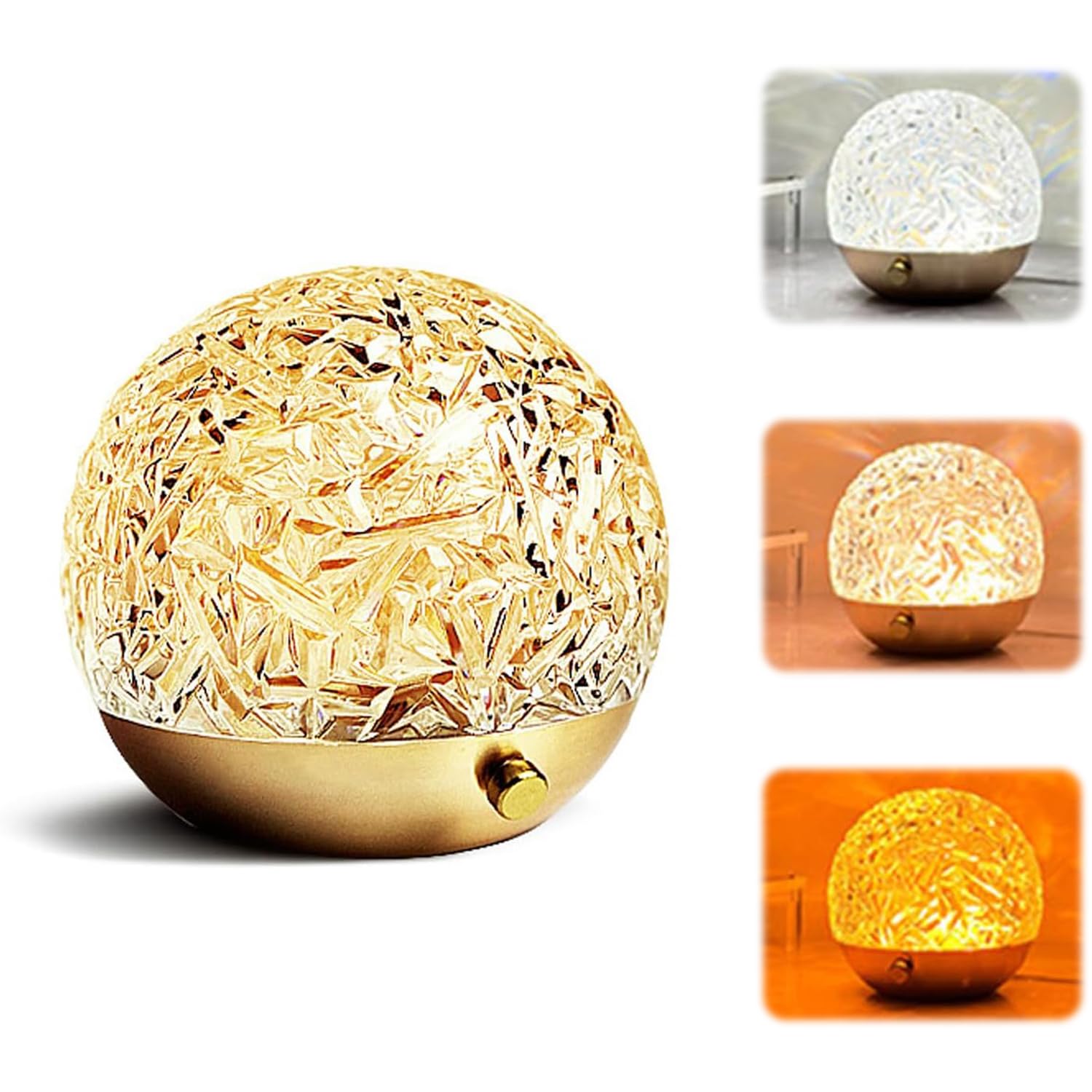 Mini Crystal Lamps LED Night Light Mini Crystal Diamond Table Lamp