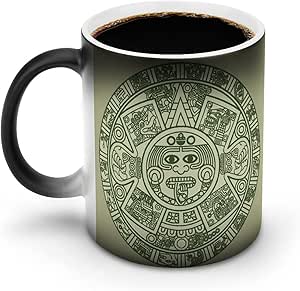 Amazon.com: Mexico Mayan Aztec Calendar Color Changing Mug Ceramic Heat ...