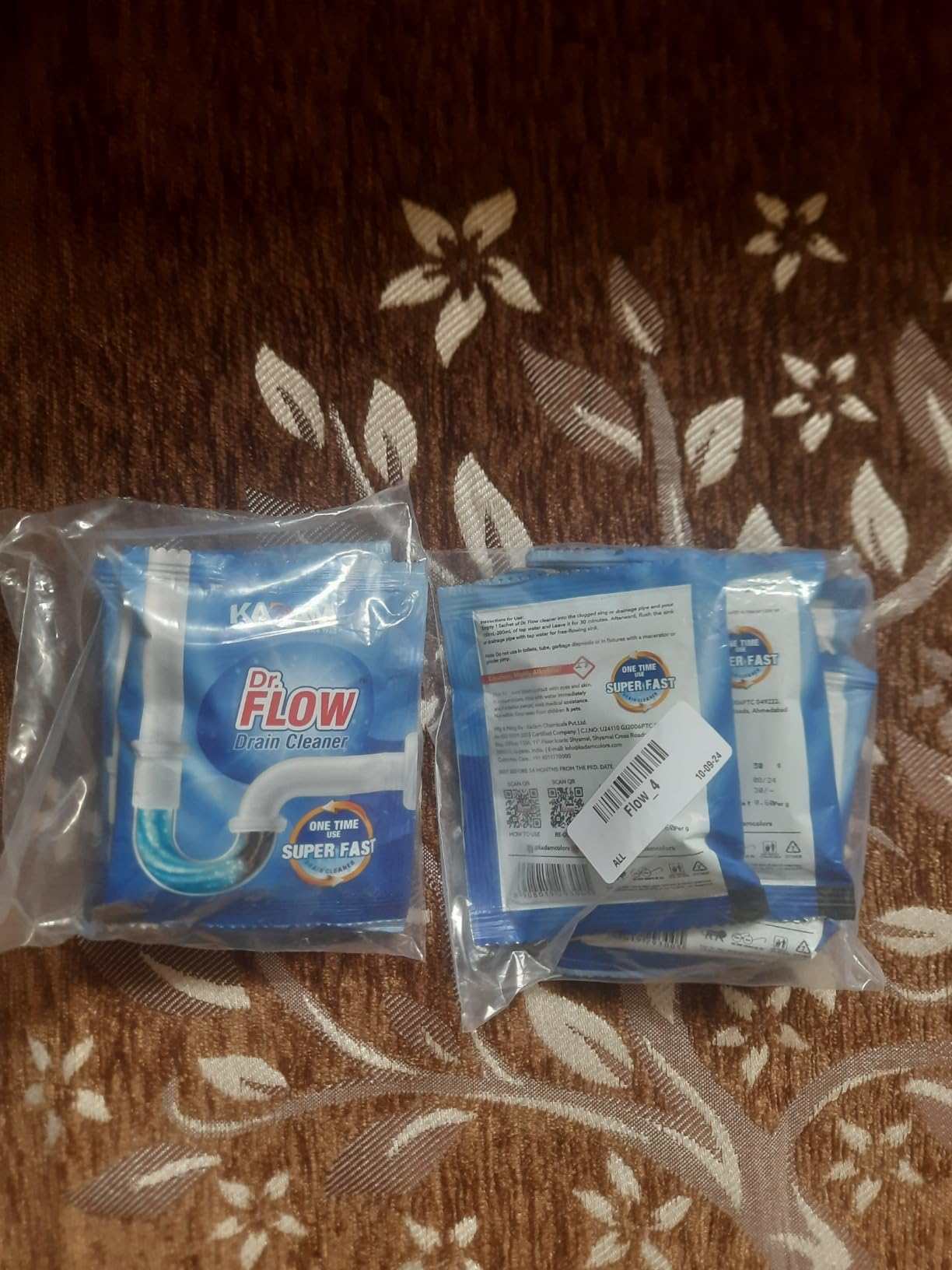 Dr.Flow Drain Cleaner Powder | Pollie Removes Blockages in Pipes, Sinks ...