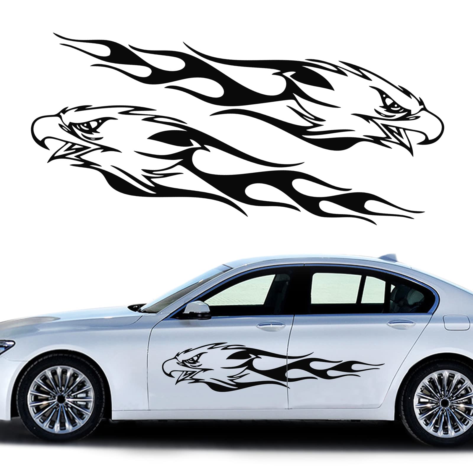 Car Side Stickers Design Black SHINING HOUSE Car Body Side