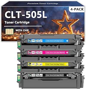 Amazon.com: CLT-505L Toner Cartridges Compatible for Samsung CLT-K505L CLT-C505L CLT-M505L CLT ...