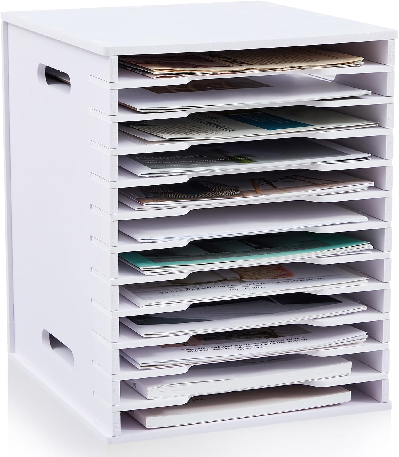 Amazon.com : Juexica 12 Tier Scrapbook Paper Organizer for Sizes 8.5" x ...