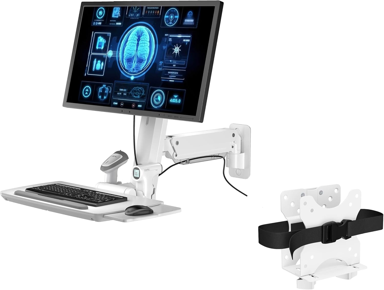 Amazon.com: MED02 Medical Wall Mount Workstation with Folding Keyboard ...