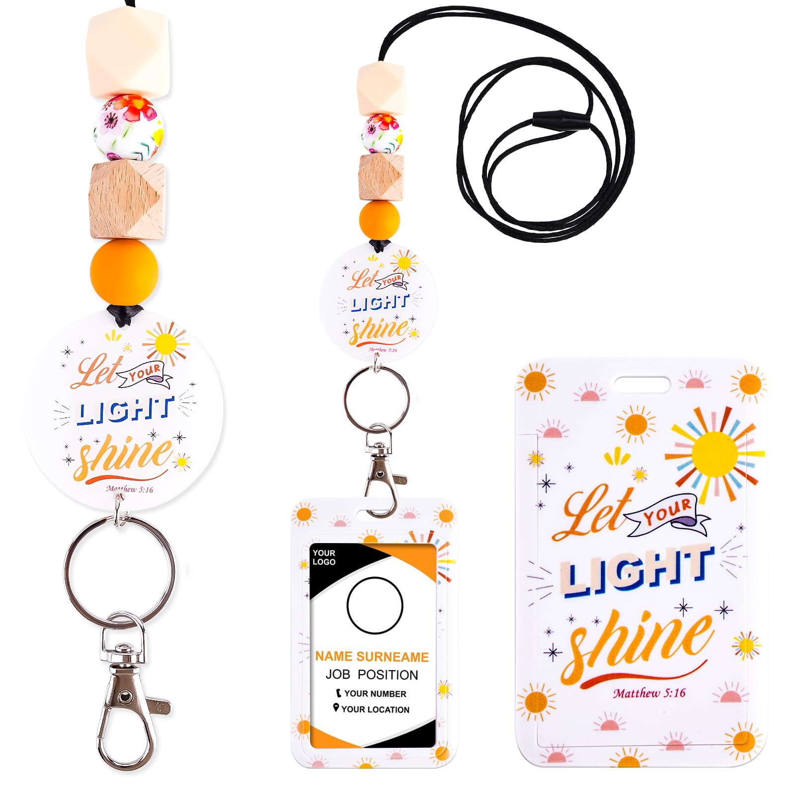 Amazon.com : Christian Lanyards for ID Badges - Bible Lanyard with ID ...