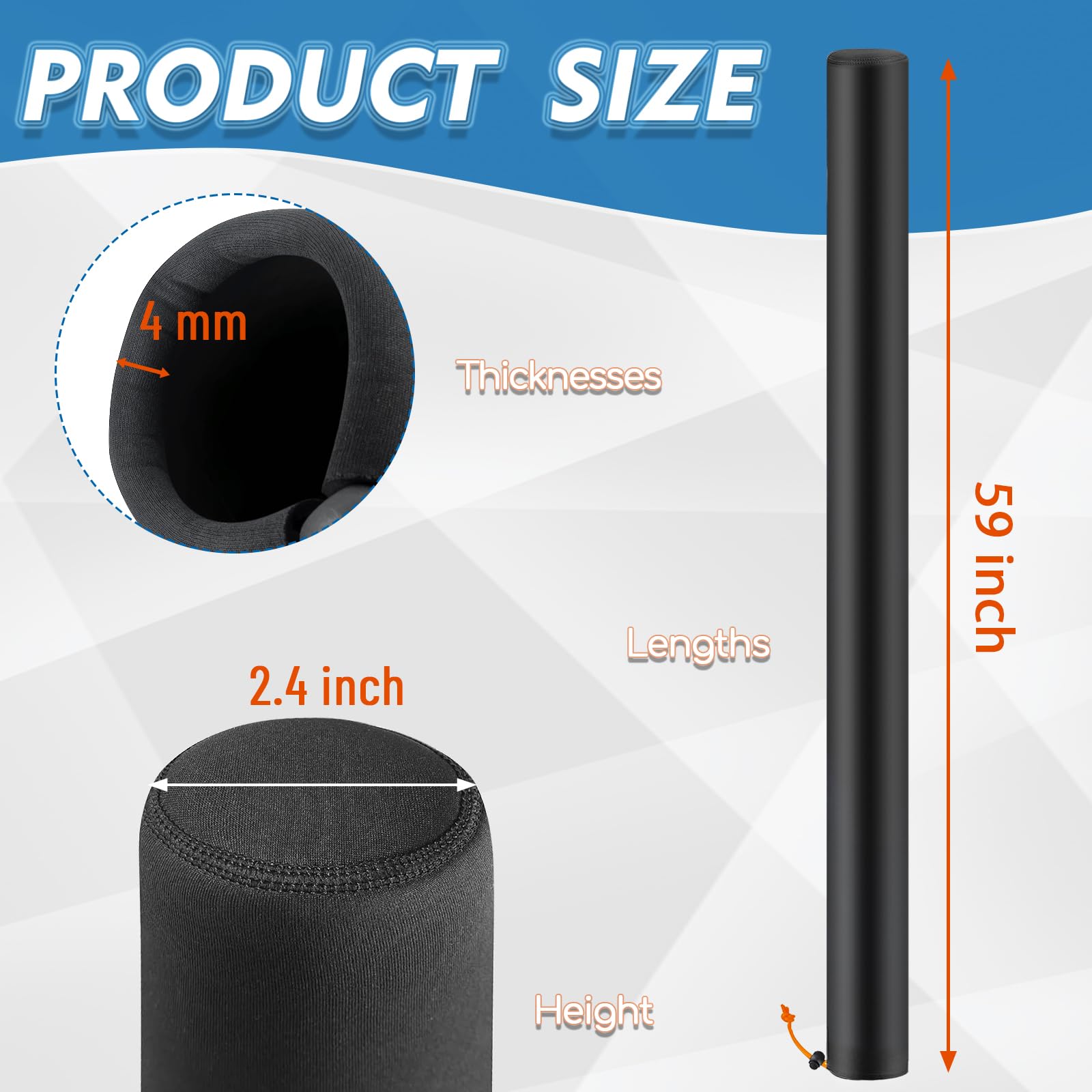 Snapklik.com : PUMHUBO 59 Inch Boat Trailer Guide Pole Covers ...