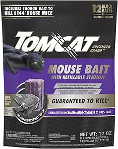 Amazon.com : Tomcat Advanced Brand Mouse Bait with Refillable Station ...