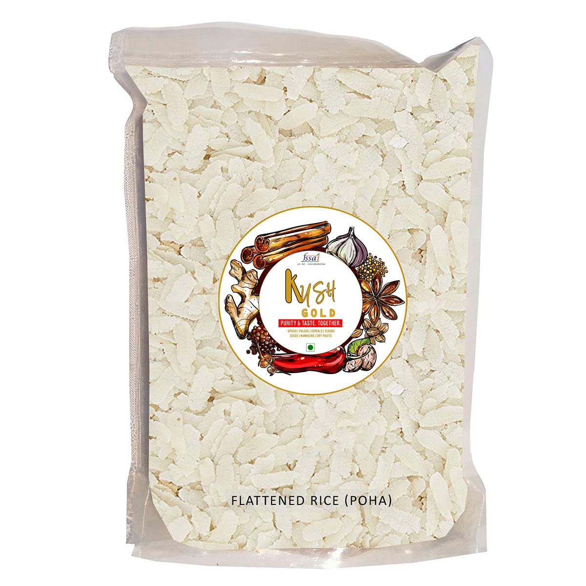 Buy Kush Gold Premium Indori Poha / Flattened Rice / Beaten Rice / Rice ...