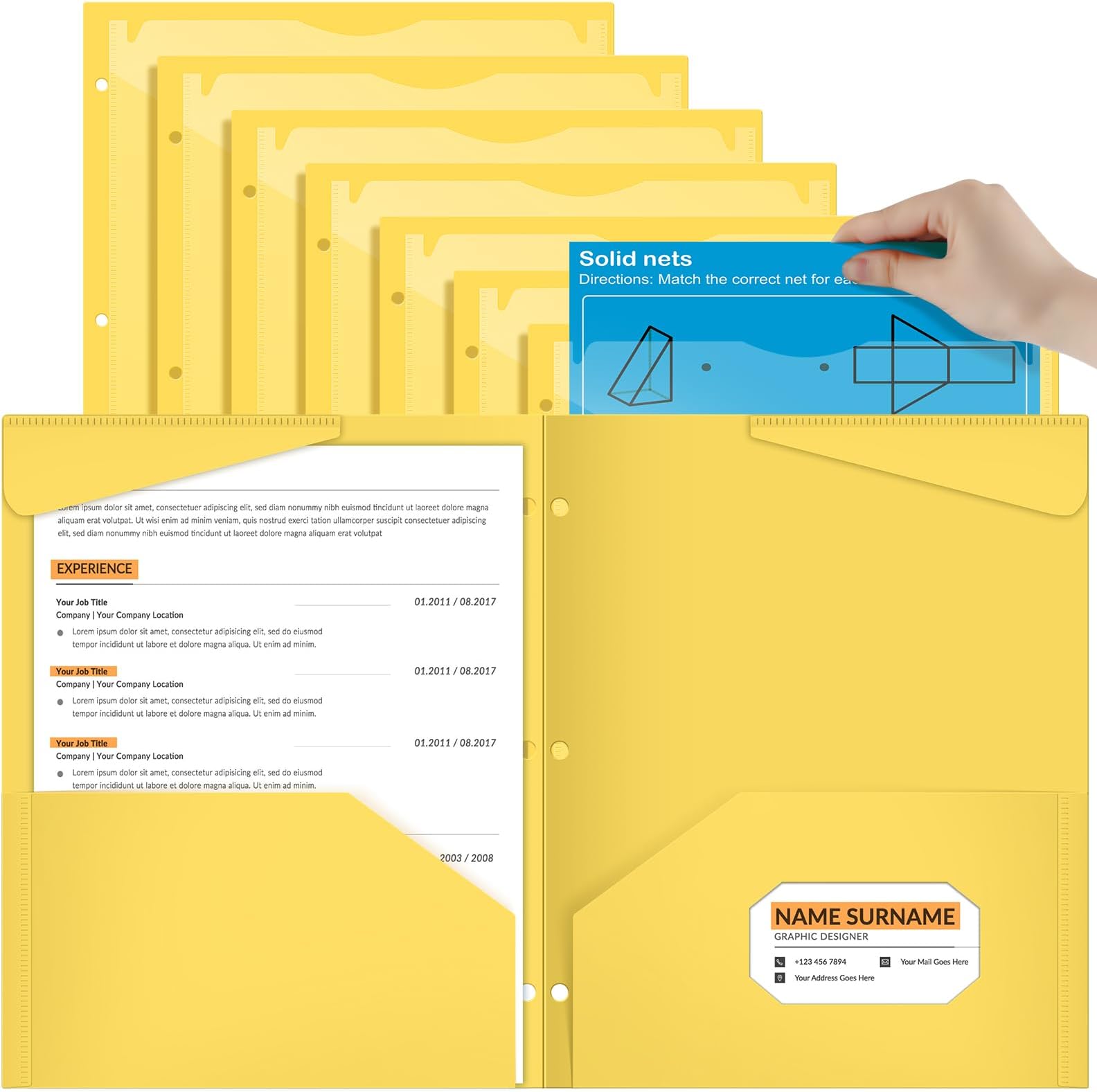 Amazon.com : 24 Pack 2 Pocket Folders with Clear Front Pocket 3 Hole ...