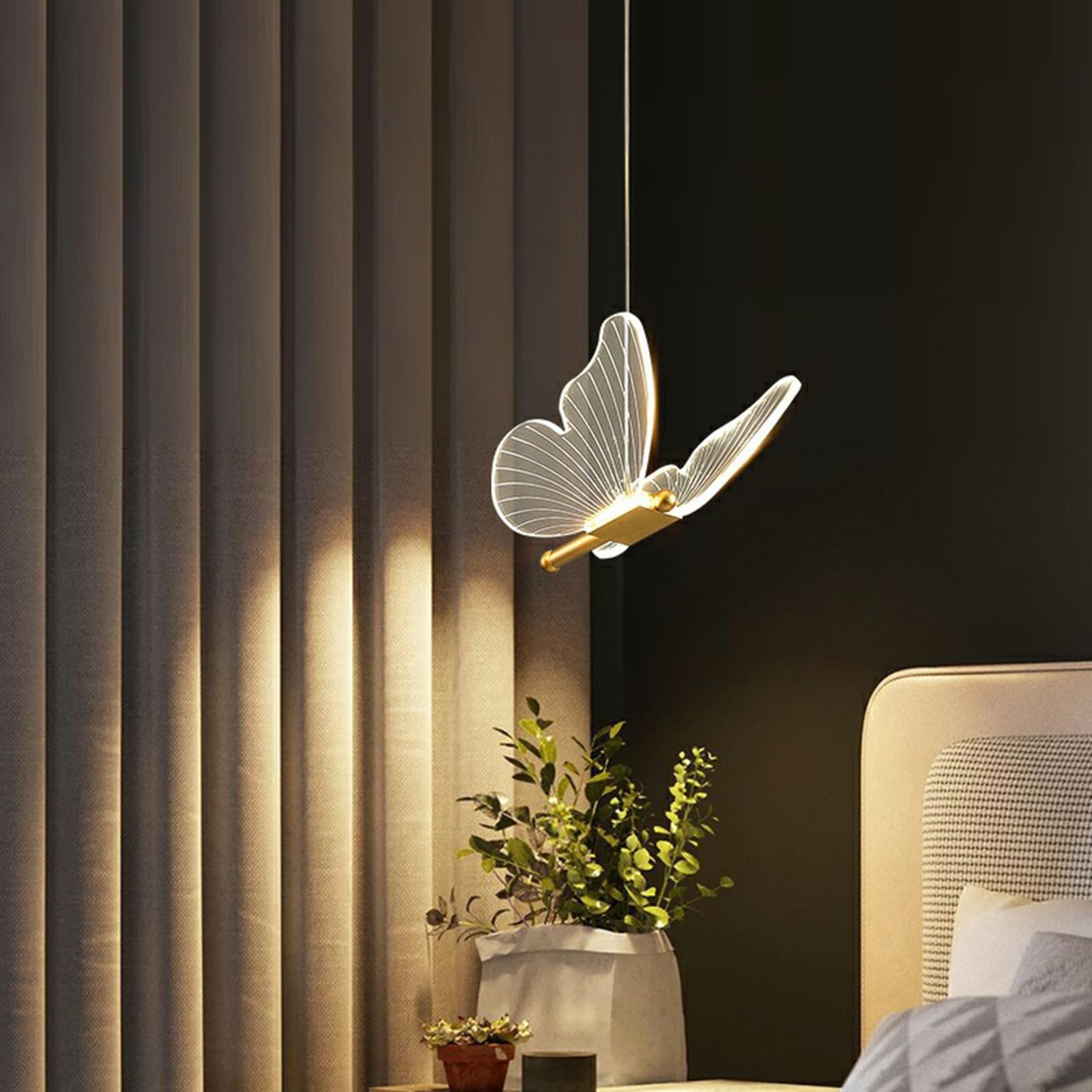 Amazon.com: TIYETA Modern LED Hanging Lamp Butterfly Pendant Lamp ...