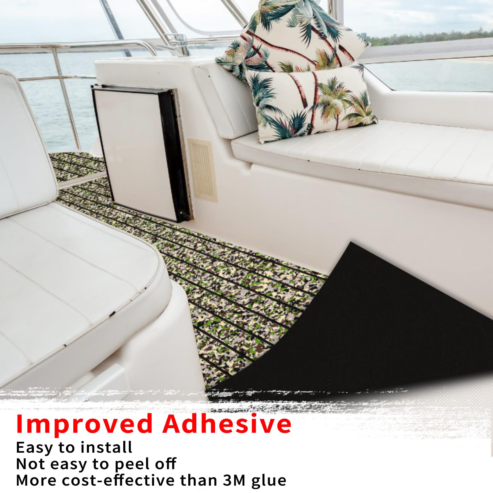 Snapklik.com : EVA Foam Faux Teak Boat Decking Jungle Camo Boat ...
