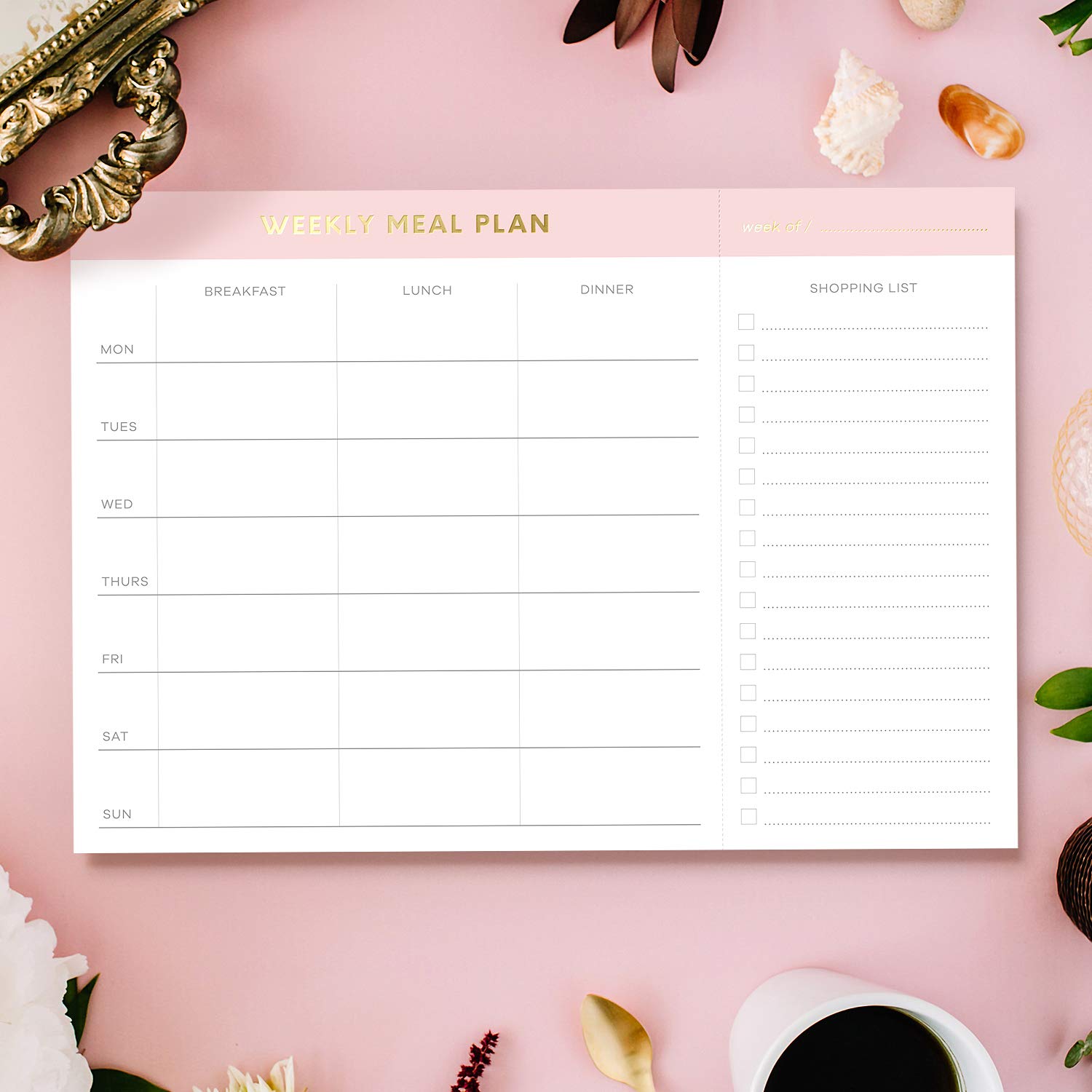Sweetzer Orange Weekly Meal Planner And Grocery List Magnetic Notepad Pink 10x7 Meal sweetzer-orange-weekly-meal-planner-and-grocery-list-magnetic-notepad-pink-10x7-meal