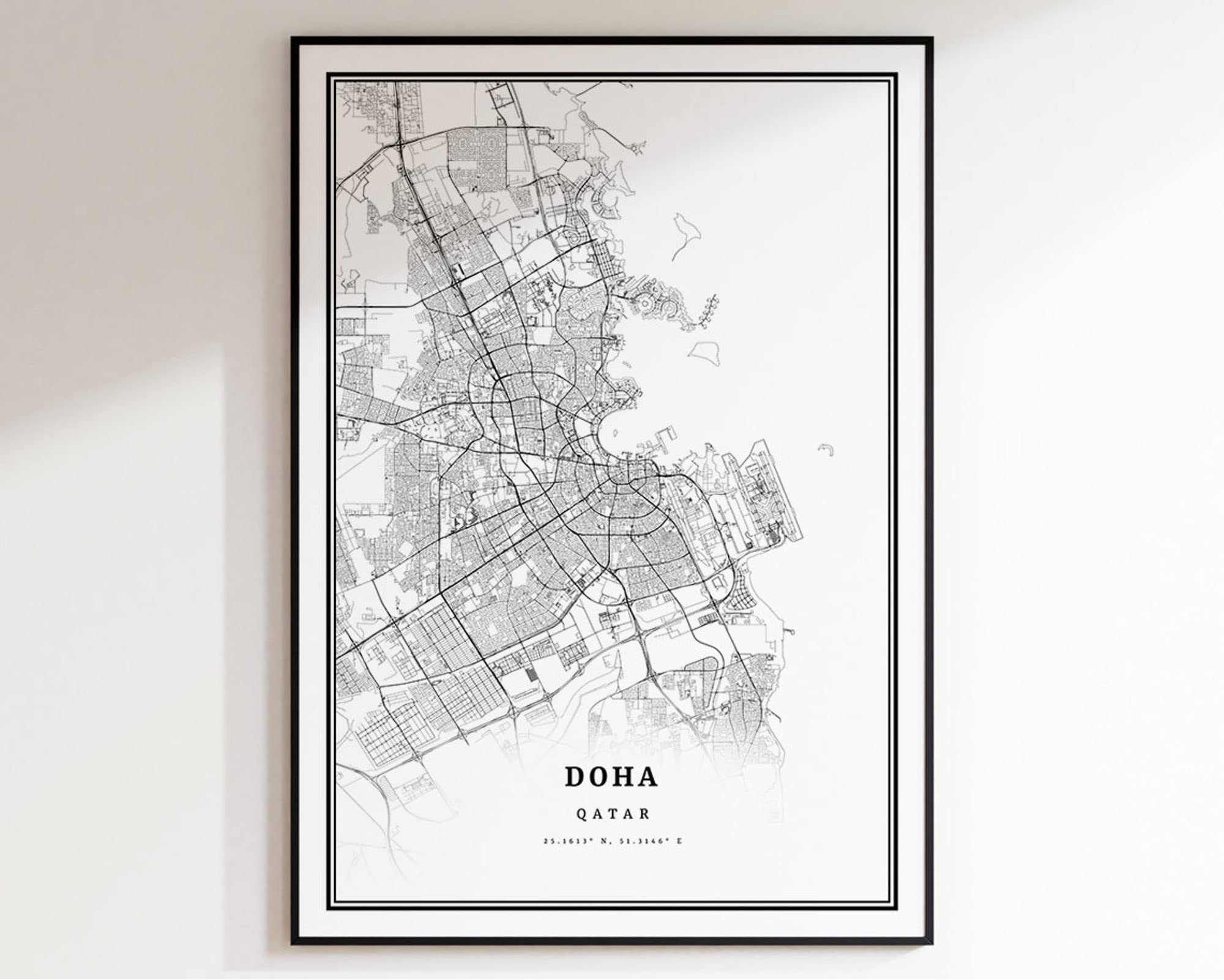 Mg Global Doha 6 Layout Map Poster Doha Map Qatar | Desertcart INDIA