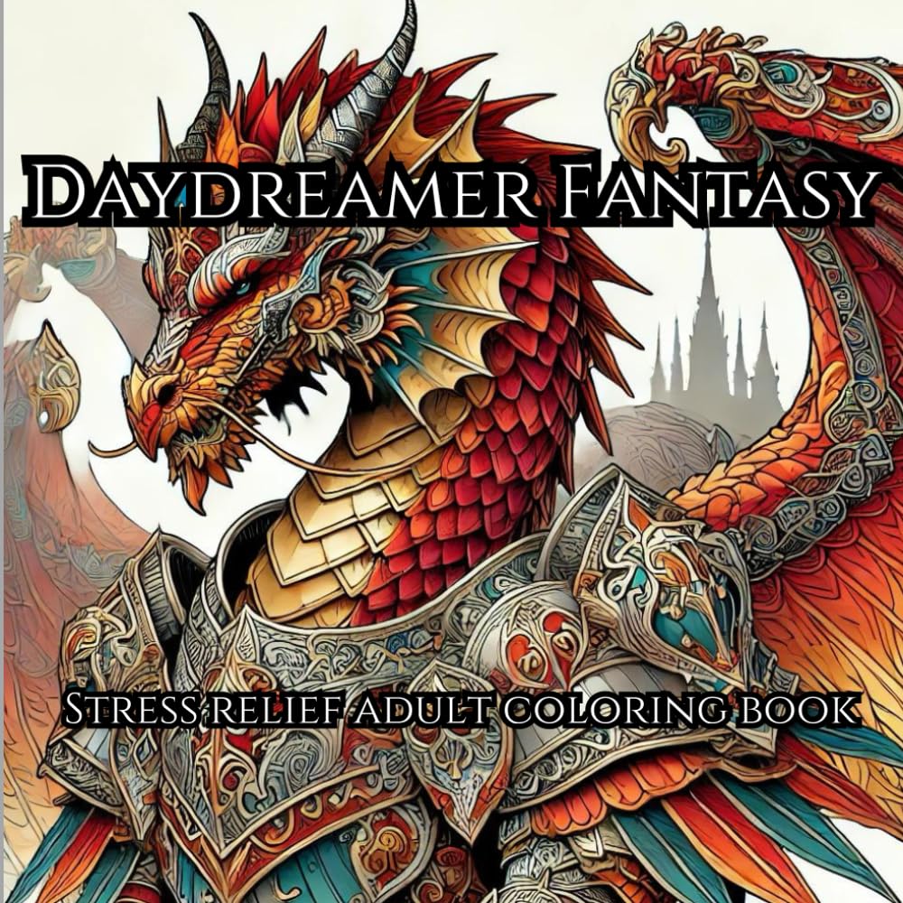 Amazon.com: Daydreamer Fantasy: Stress Relief Adult Coloring Book ...