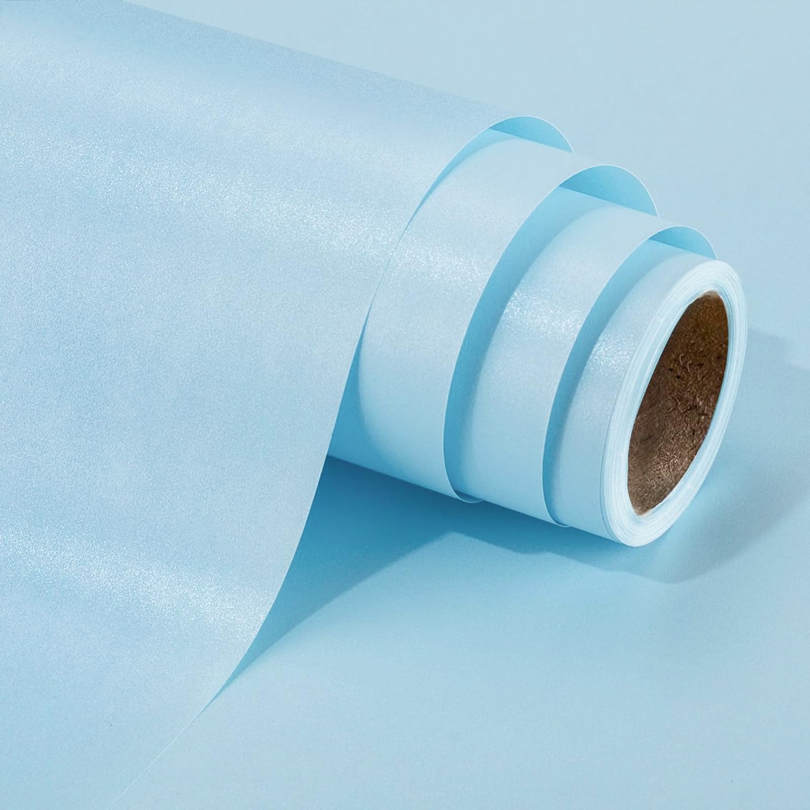 Amazon.com: Yarcony Shimmer Baby Blue Wrapping Paper Roll - 17 Inches X ...