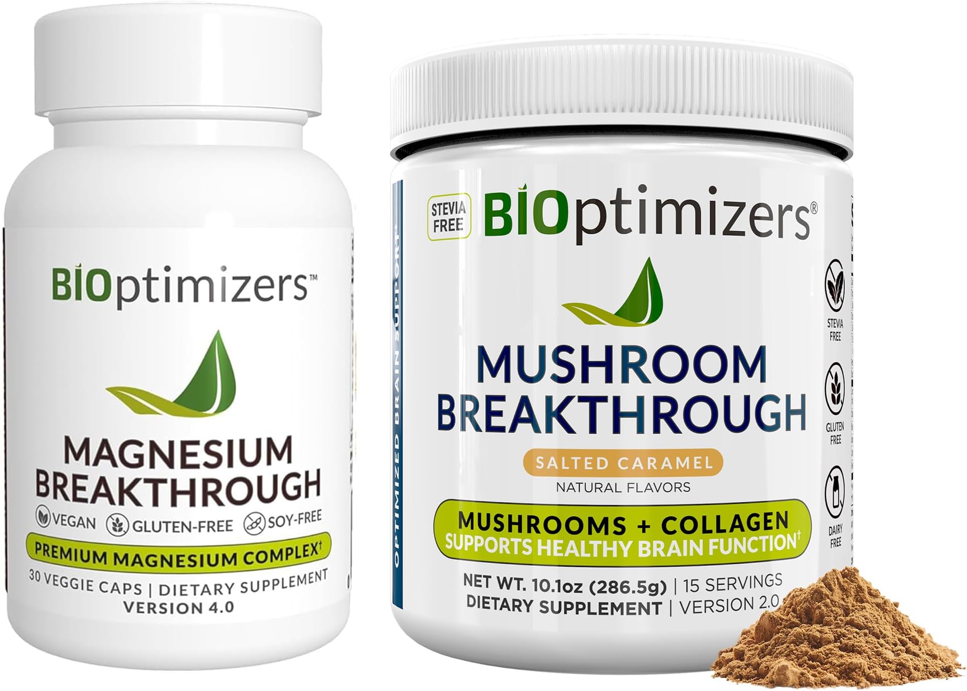 Amazon.com: BiOptimizers Magnesium Breakthrough 4.0, (30 Capsules) & Mushroom Breakthrough ...