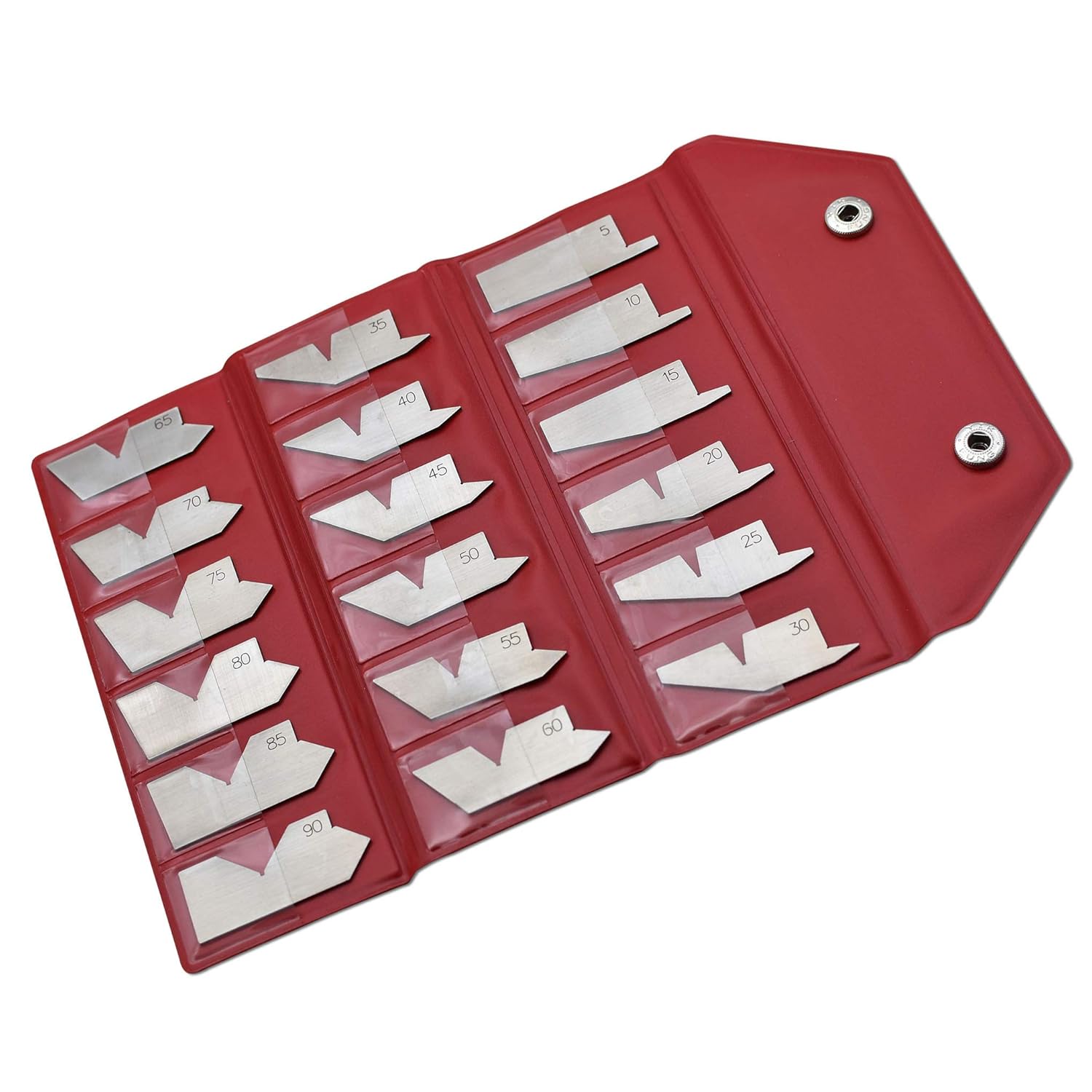 Amazon.com: 18 Piece Angle Gauge Set with Pouch : Tools & Home Improvement