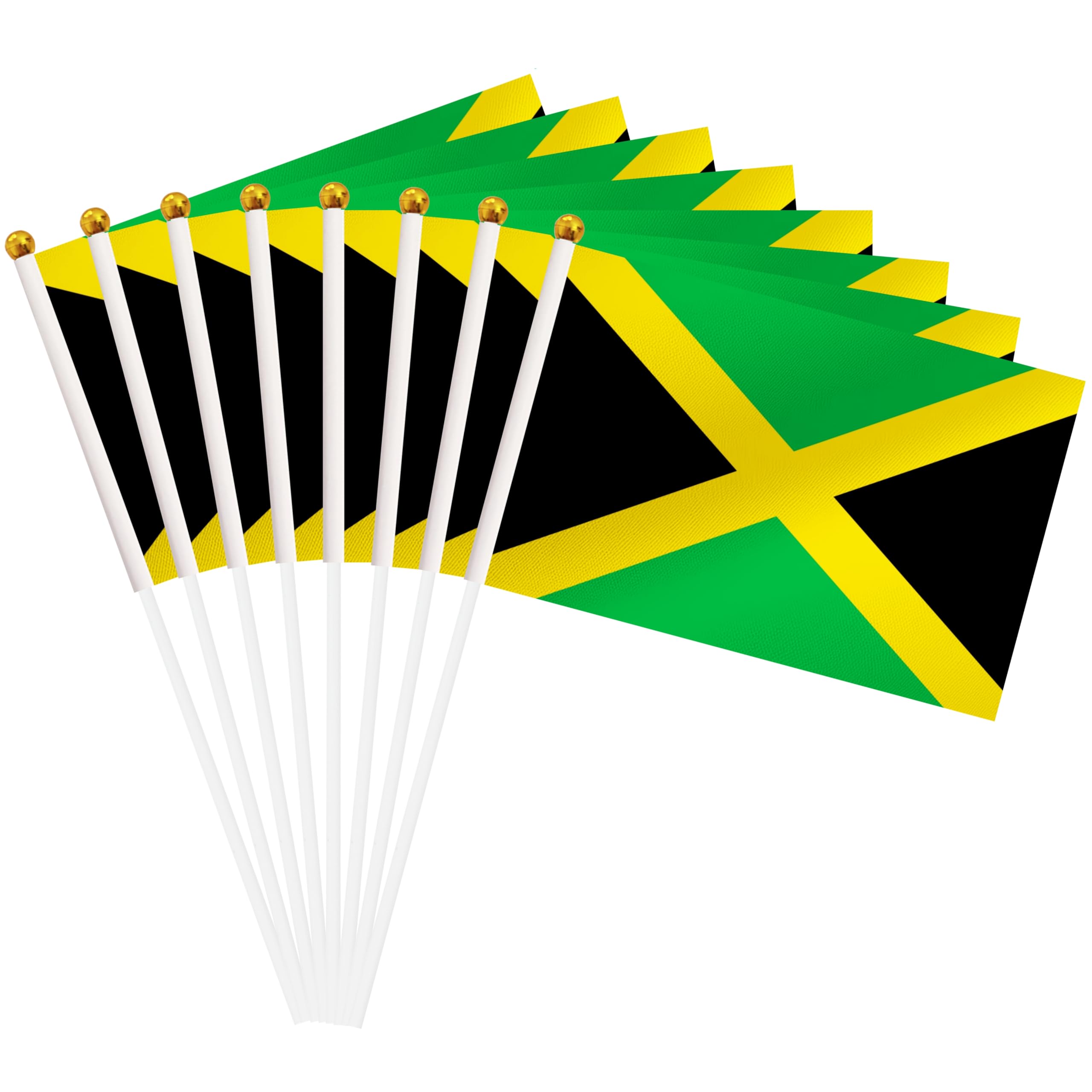 Amazon.com : 25 Pack Jamaica Hand Held Flag, Jamaican Small Mini Stick ...