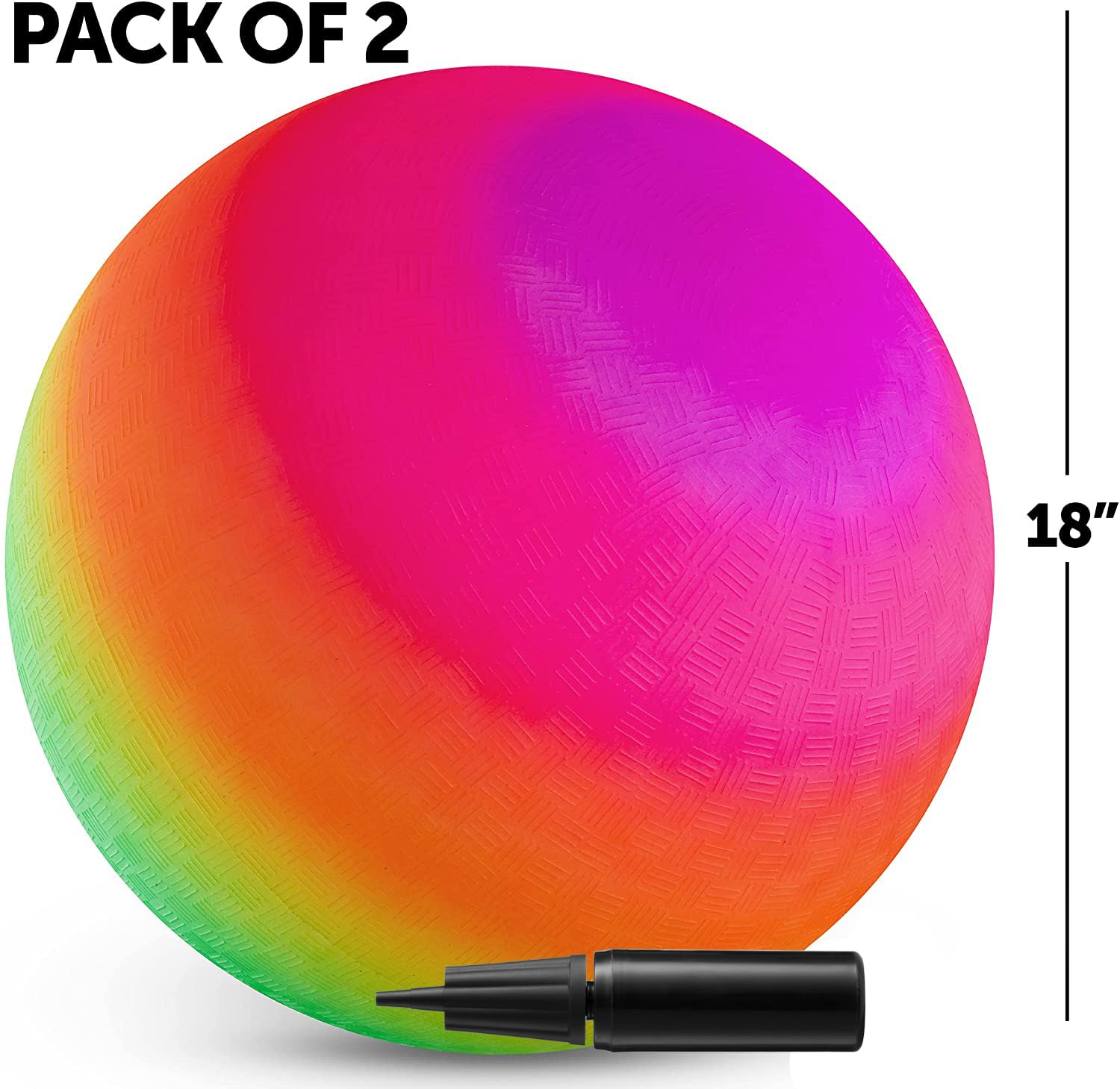 Snapklik.com : Bedwina 18 Inch Rubber Playground Balls For Kids - (Pack ...