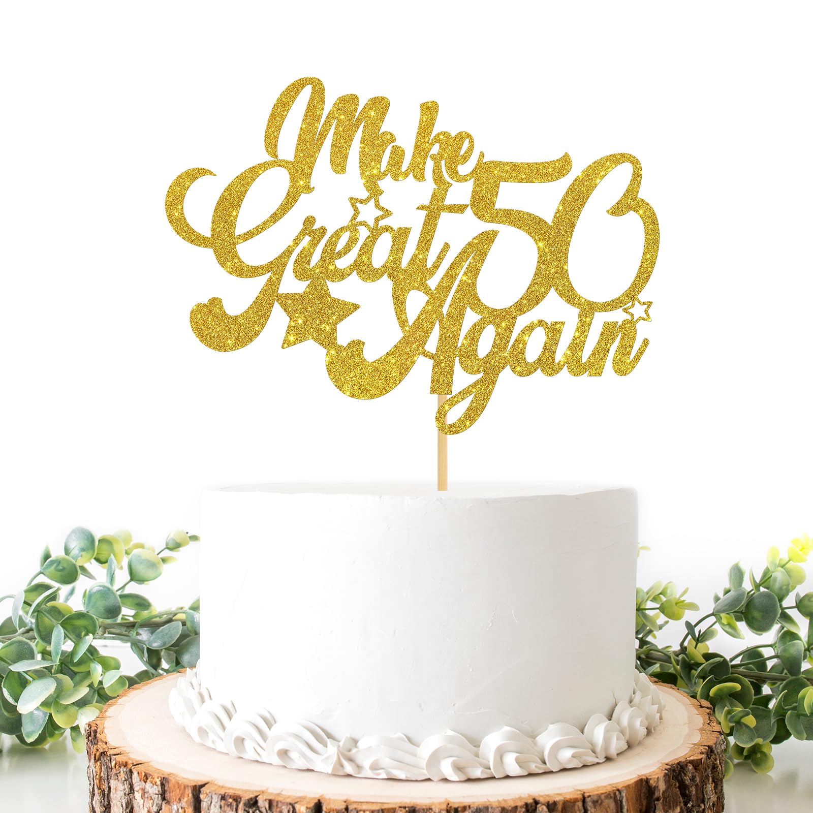 Make 50 Great Again Cake Topper, Happy 50th Birthday Party Decoration ...