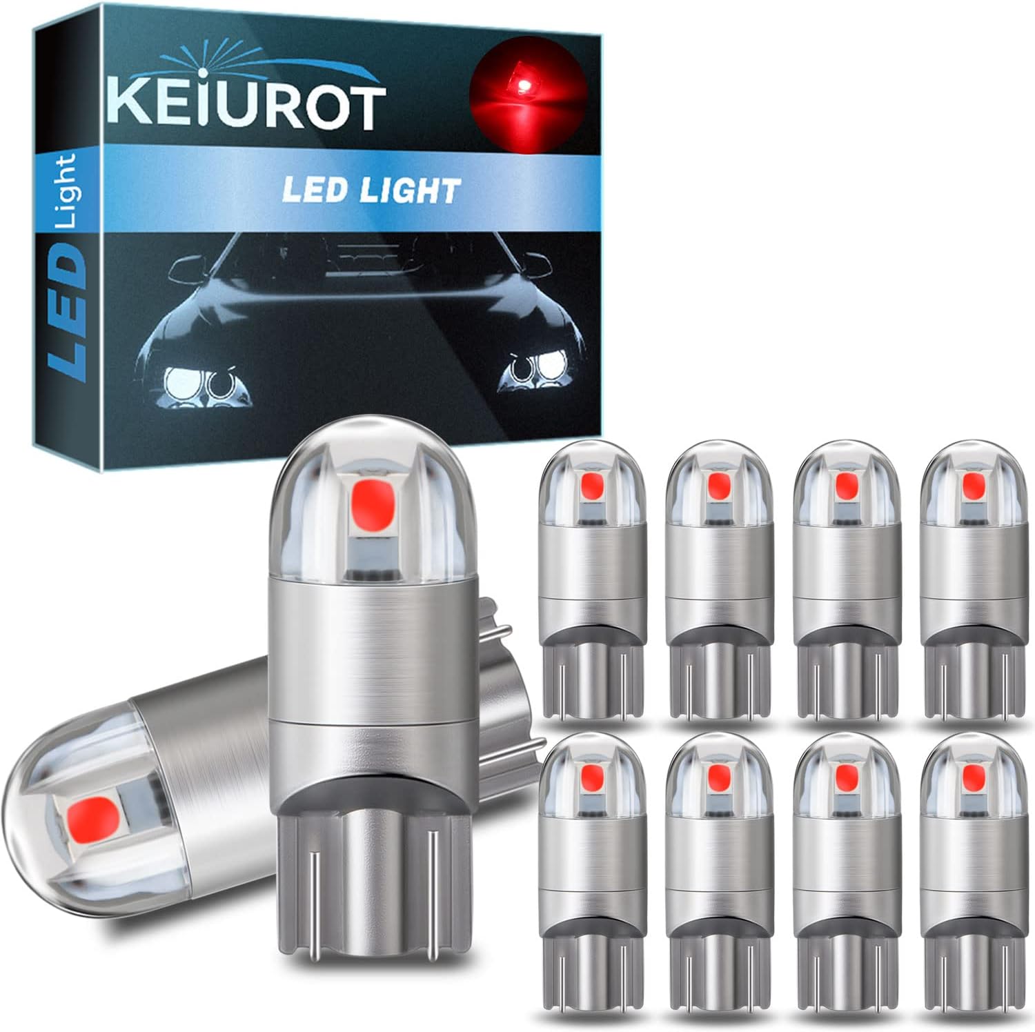 Argo 501 Led Bulbs 5 Smd Xenon Red Car Light Bulbs Car Interior Upgrade ...